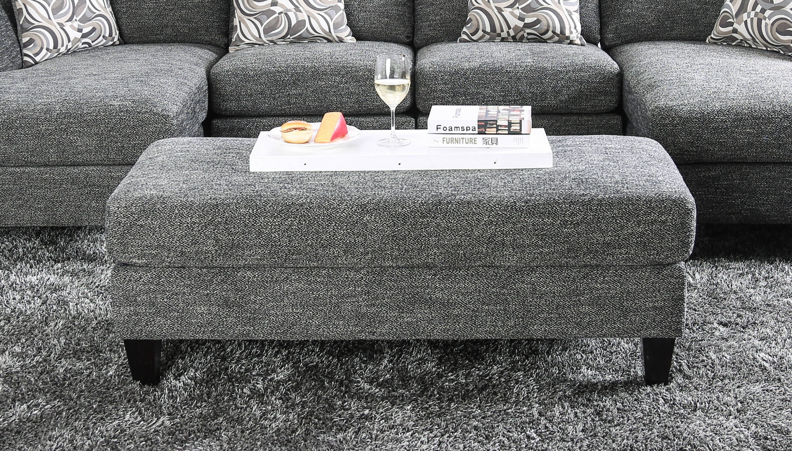 Free Shipping! Furniture of America Modern Gray Linen Upholstery ...