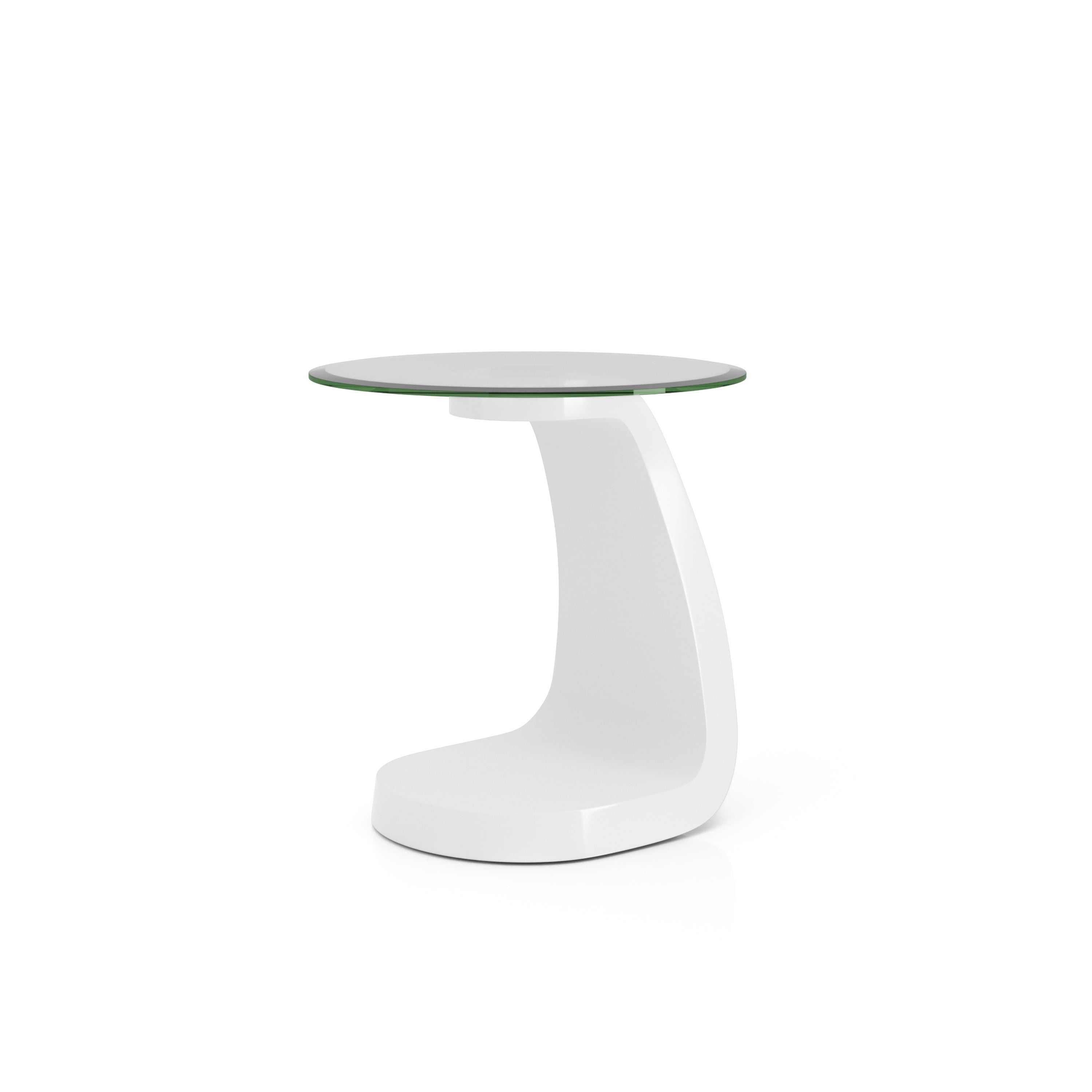Furniture of America Crescendo Modern 22-inch Glass Top Round Side ...