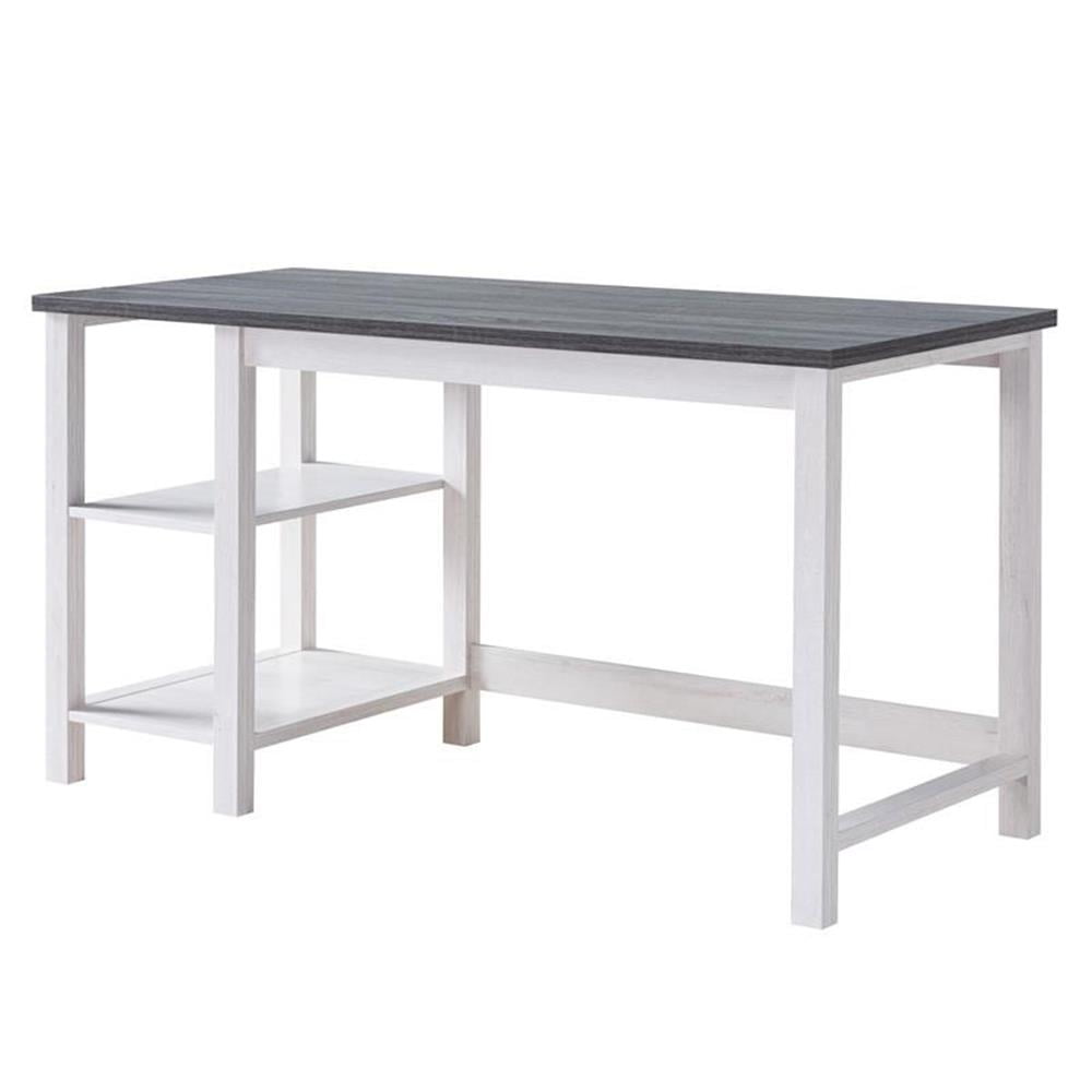 Furniture of America Cressida Modern Wood Desk with Shelves in White ...