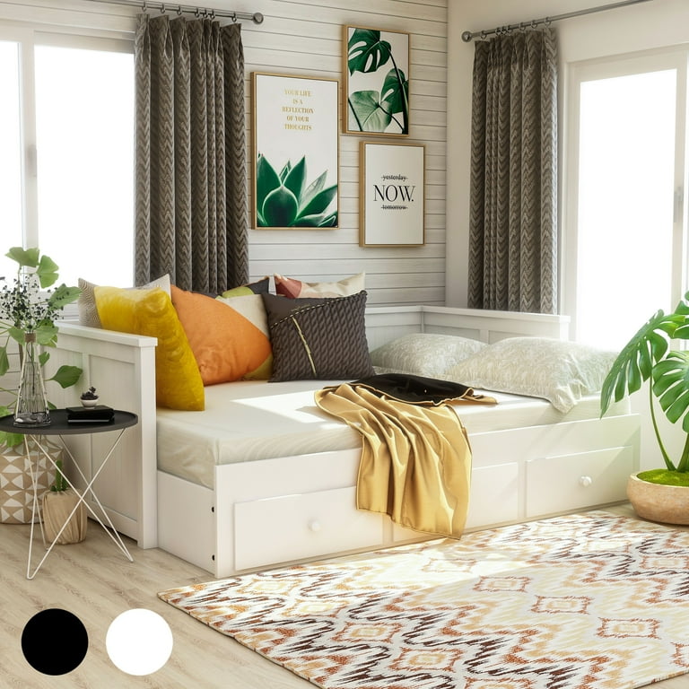 Furniture of america sorrinah wood daybed with drawers store