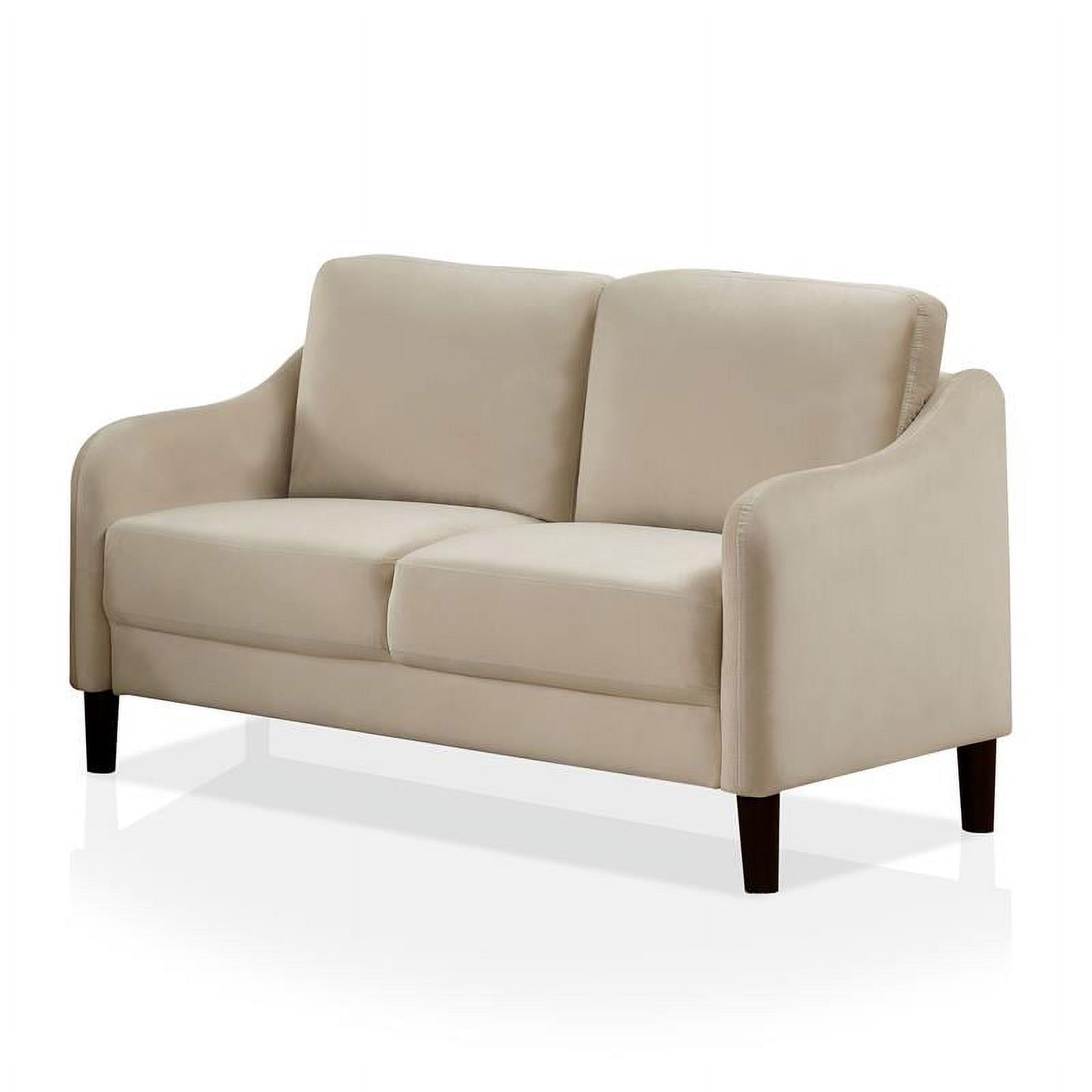 Furniture of America Derra Contemporary Fabric Upholstered Loveseat in ...