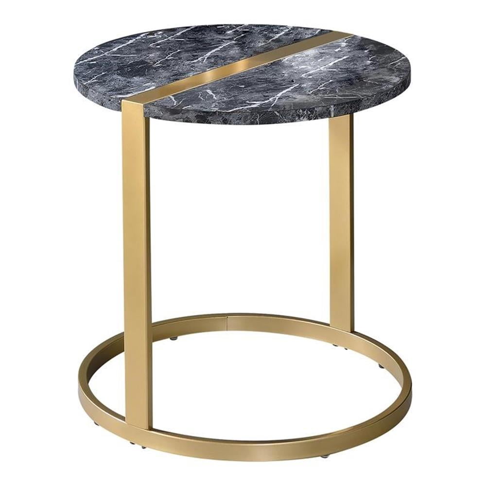 Furniture of America Dresh Contemporary Metal Side Table in Black ...