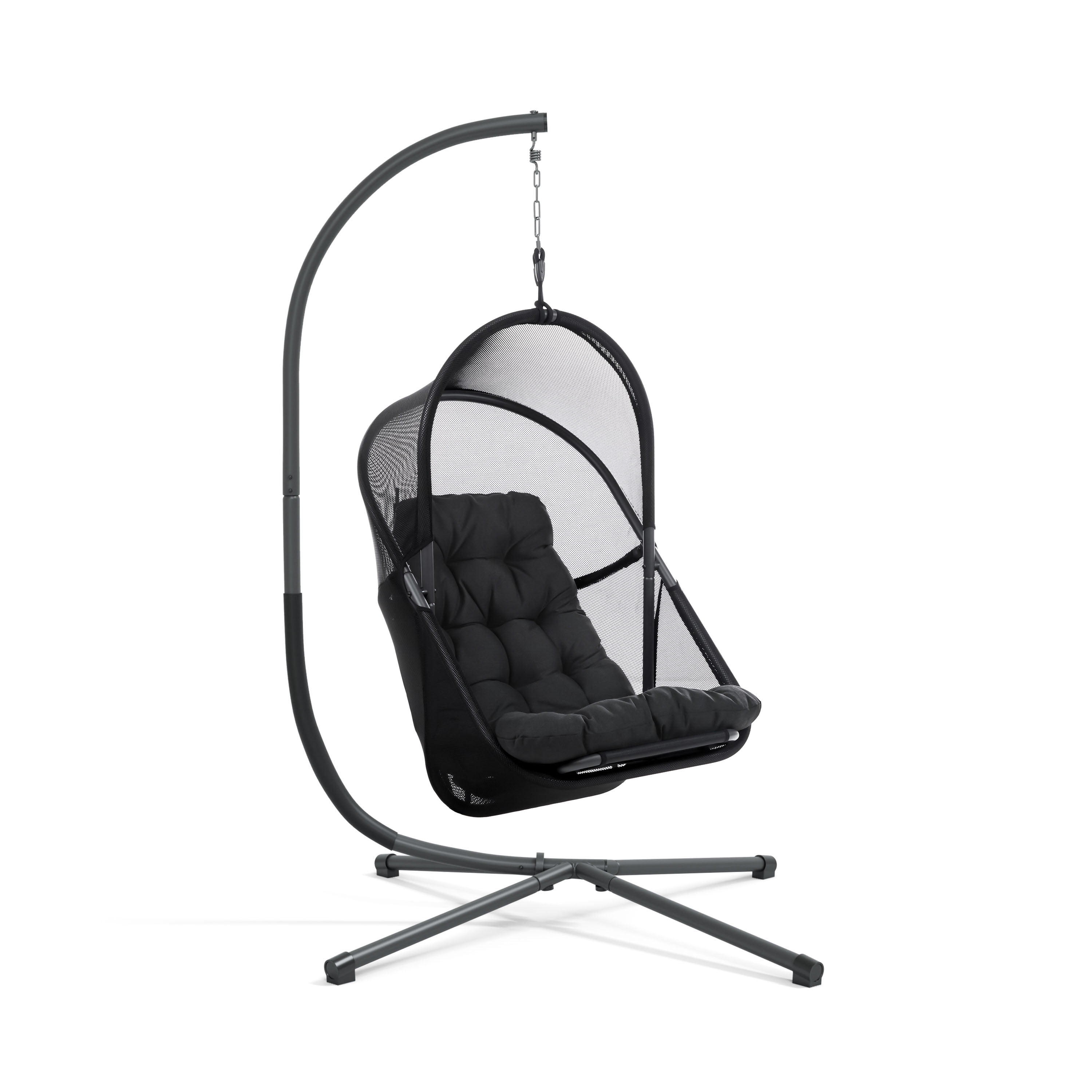 Furniture of America Drift UV-Resistant Patio Foldable Swing Chair with ...