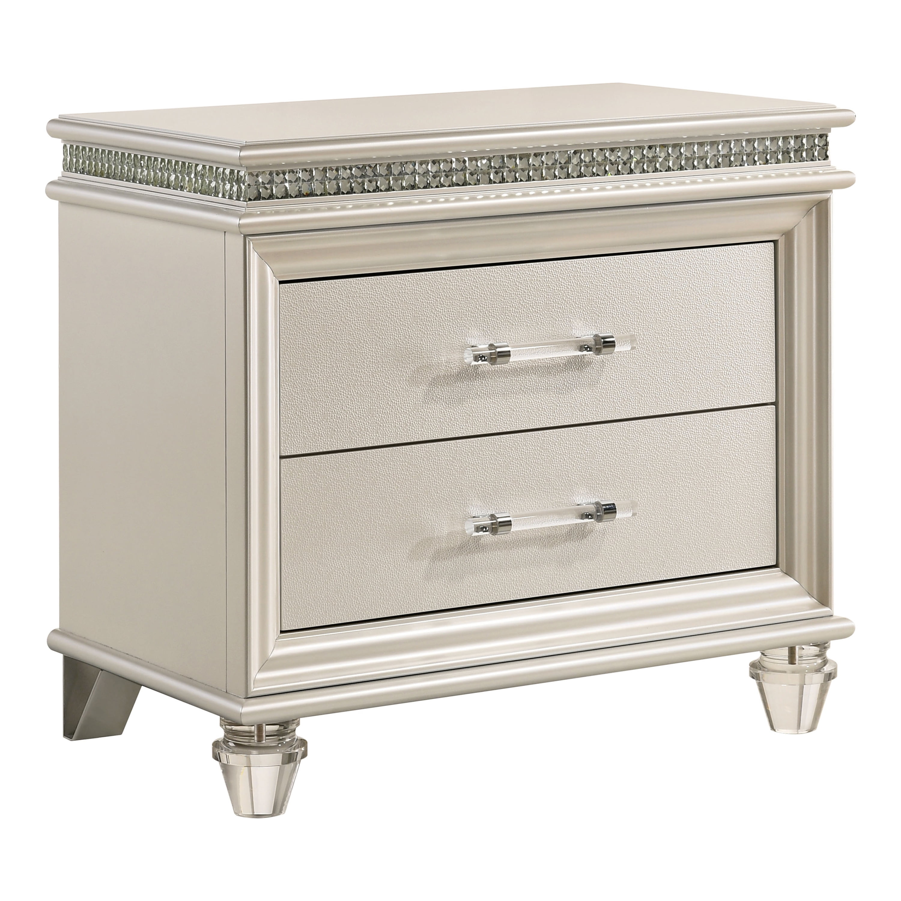 Free Shipping! Furniture of America Glamorous Pearl White 2-Drawer Wood ...