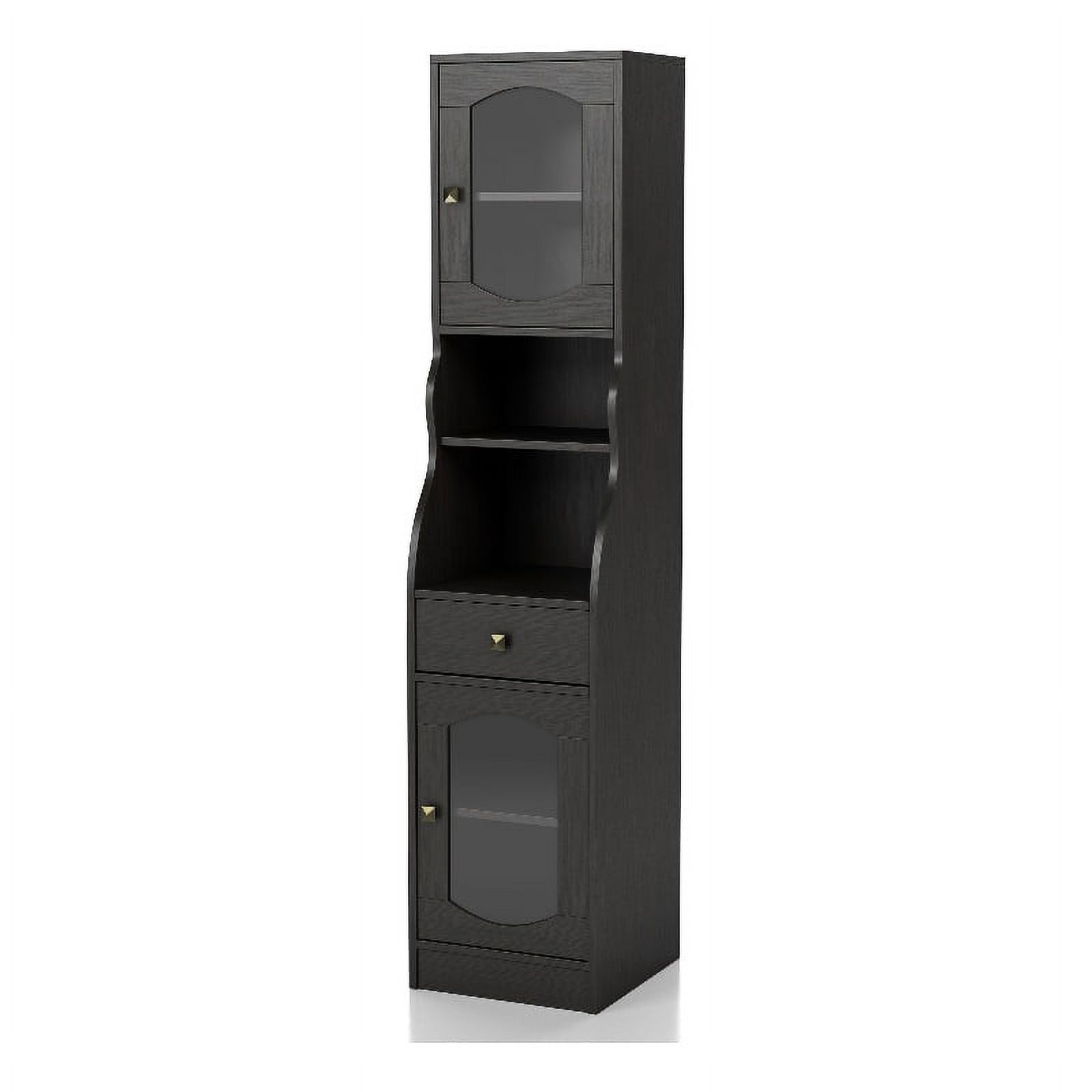 Furniture of America Elm Multi-Storage Wood Tower Cabinet in Espresso ...