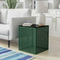 Furniture of America Emree Glass Top Side Table, Green - Walmart.com