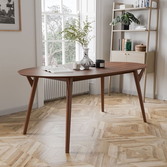 Furniture of America Erik 71-inch Oval Mid-Century Modern Solid Wood ...