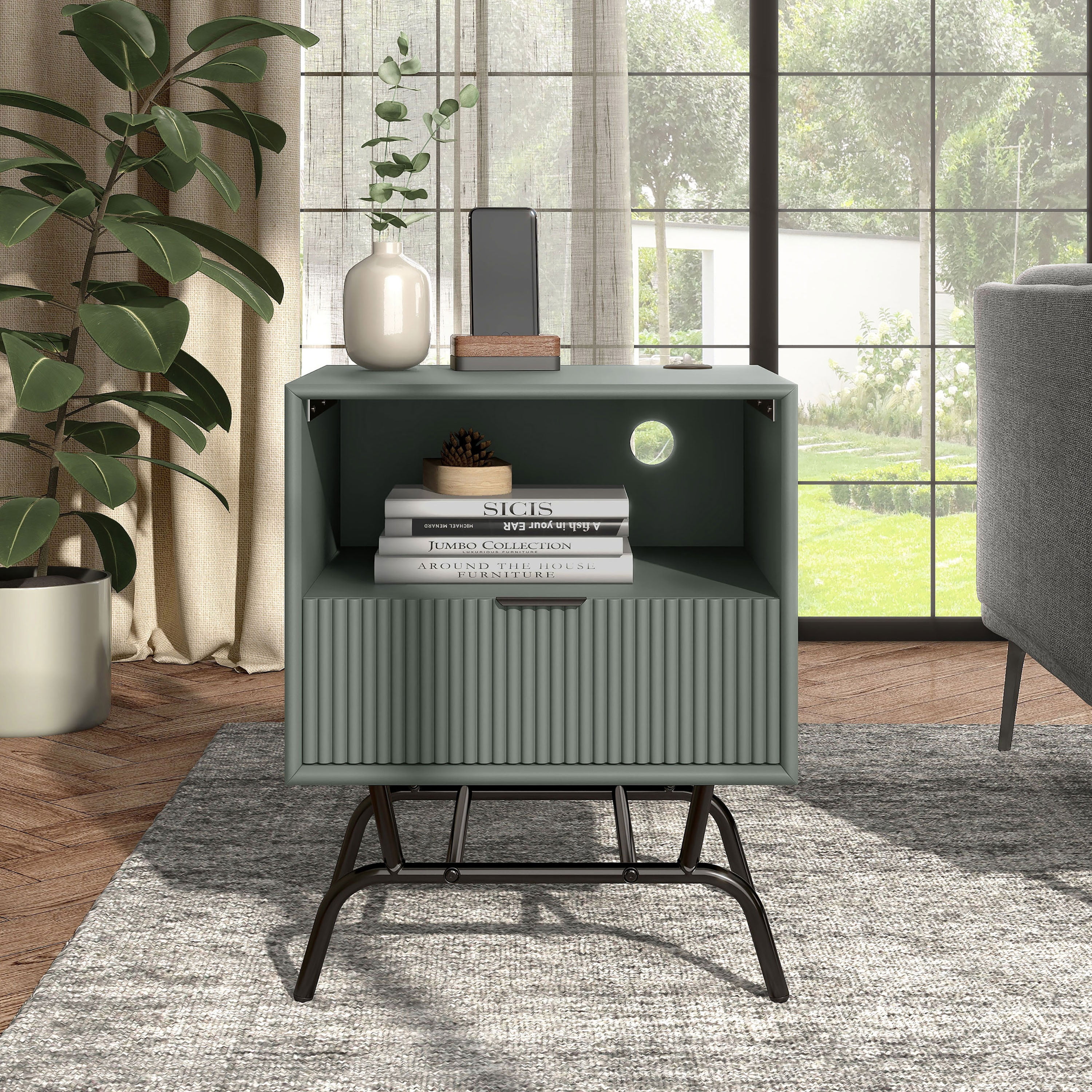 Free Shipping! Furniture of America Modern Sage Green End Table with ...
