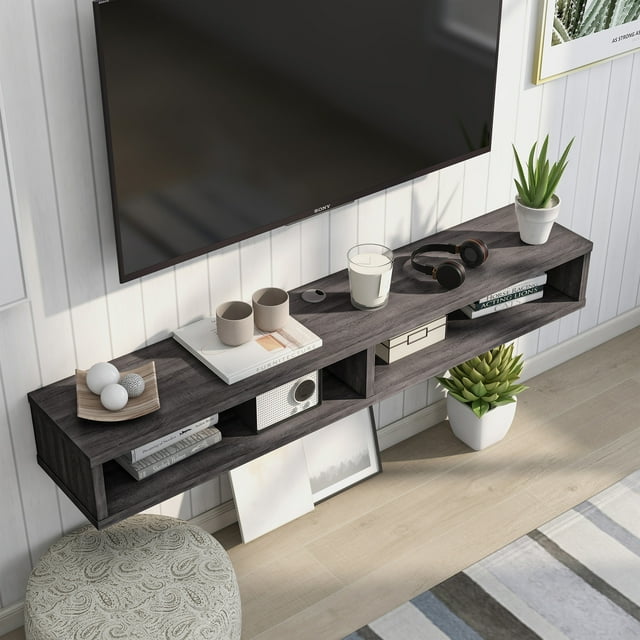 Furniture of America Evaine 2-Shelf TV Stand - Gray - Walmart.com