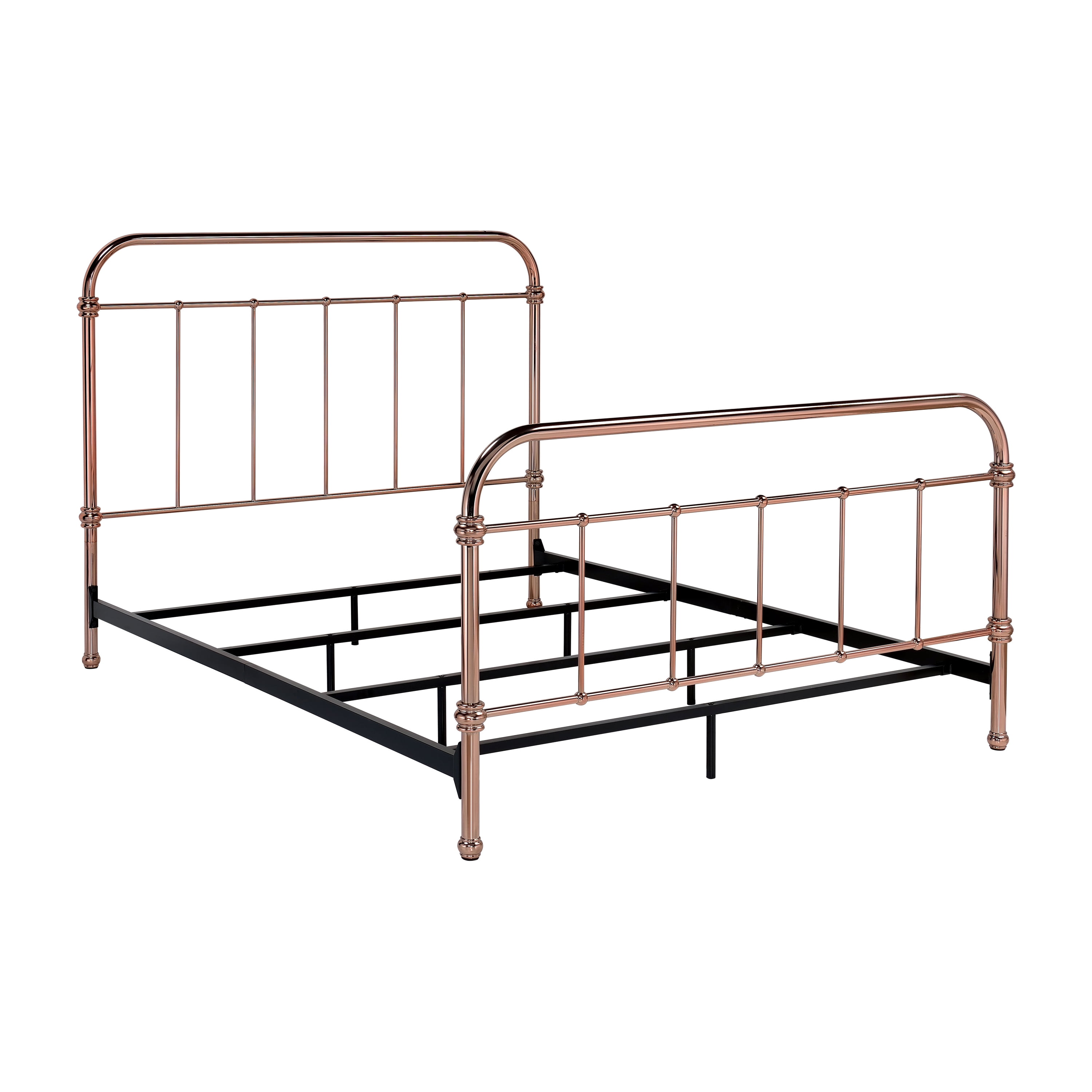 Furniture of America Florinda Metal Panel Bed - Rose Gold - Walmart.com