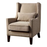 Furniture of America Contemporary Fabric Roger Accent Chair, Light Gray ...