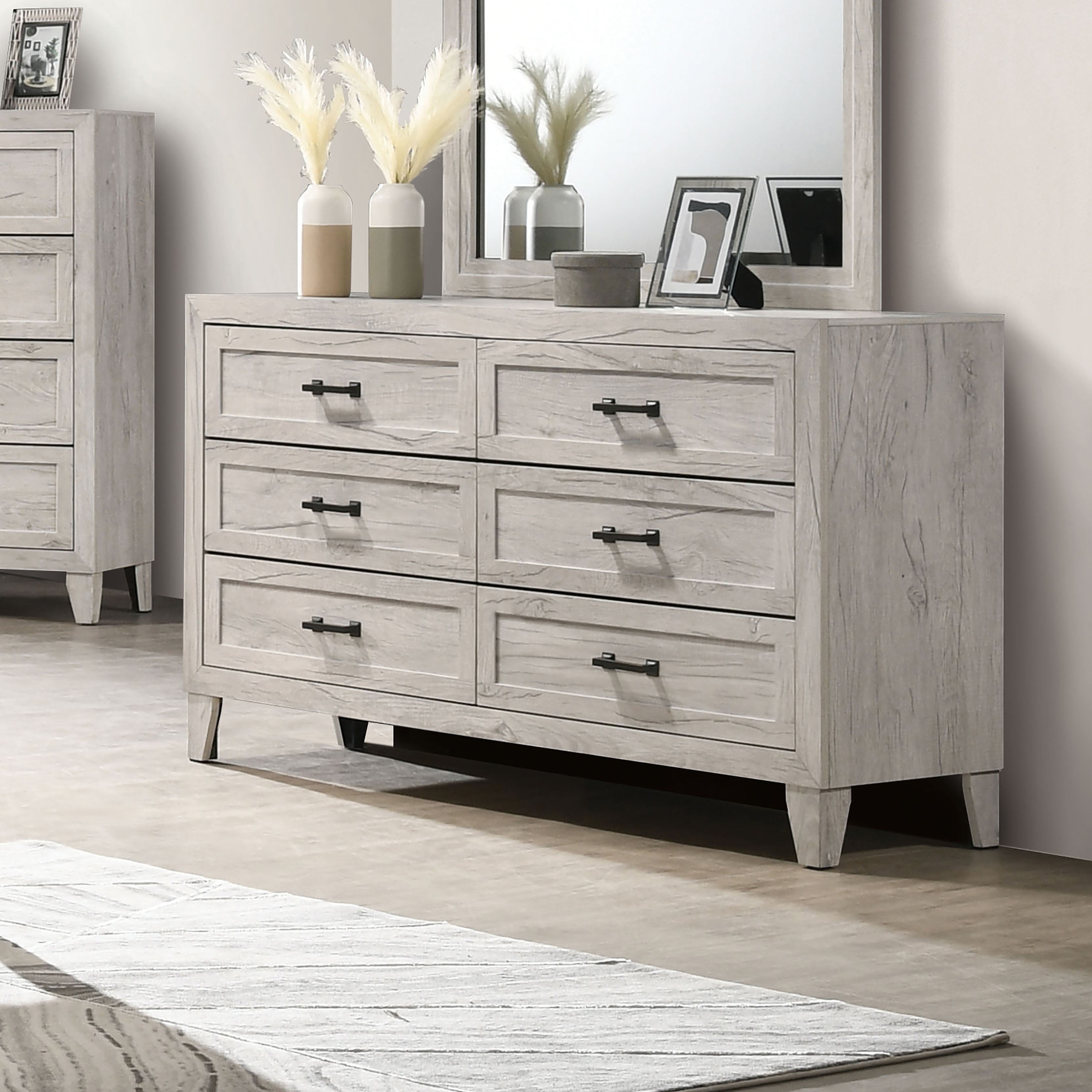 Furniture of America Garrison 6-Drawer Wood Bedroom Double Dresser ...