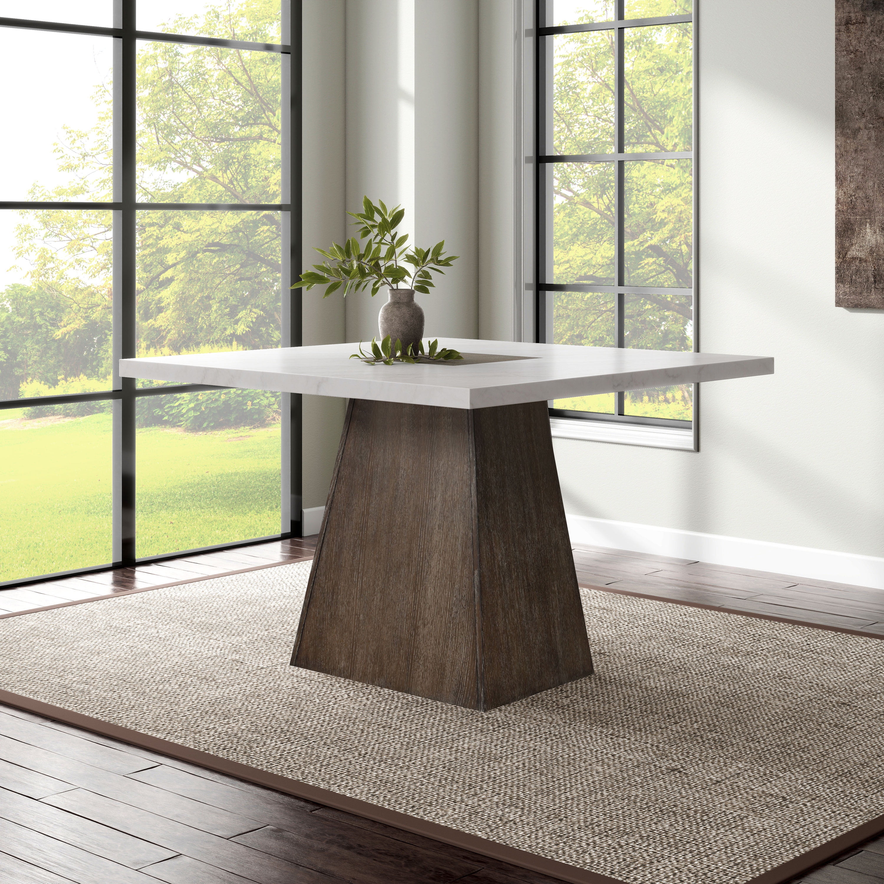 Furniture of America Garth 54in Counter Height Dining Table Dark Walnut ...