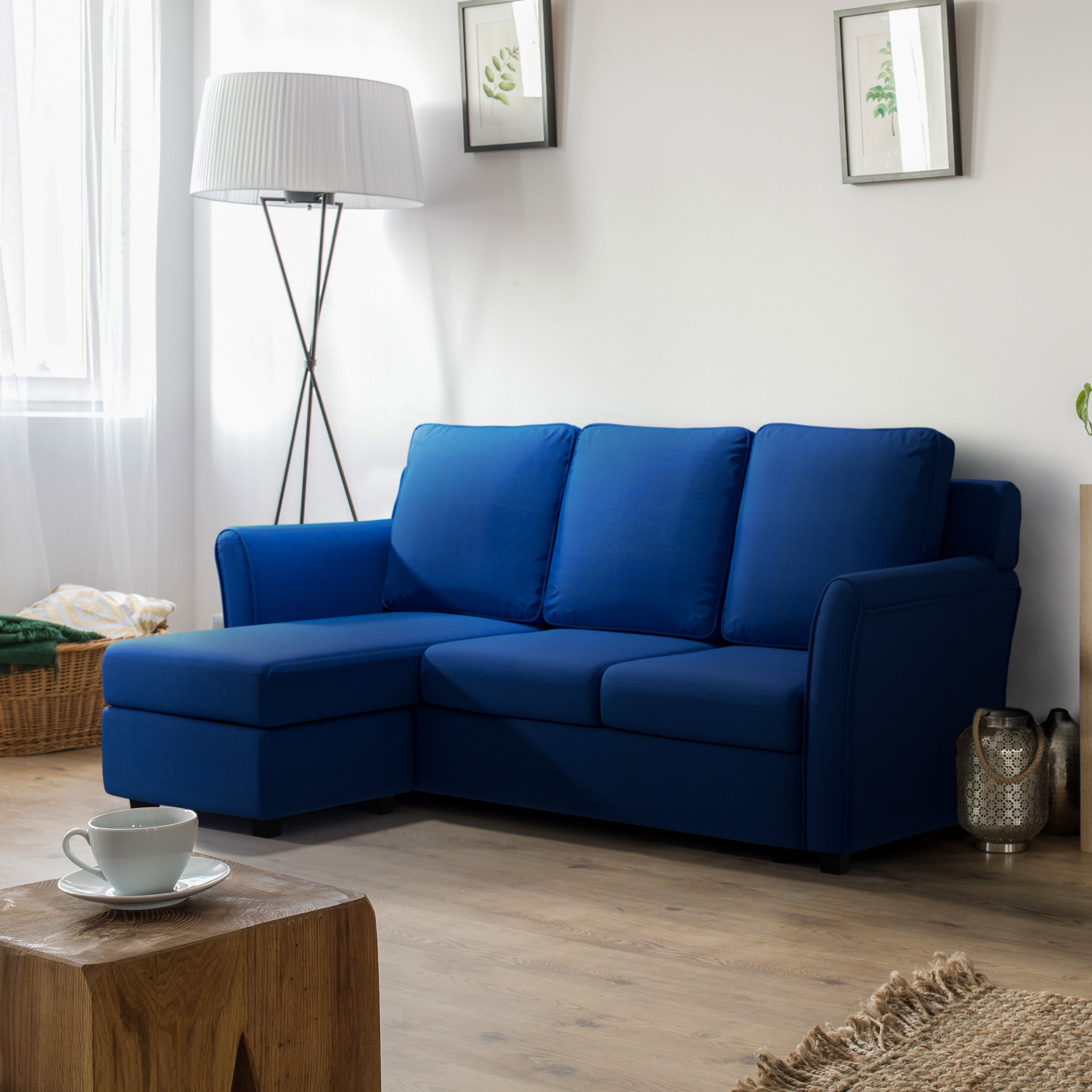 Furniture of America Golt Contemporary Upholstered L-shaped Sectional ...