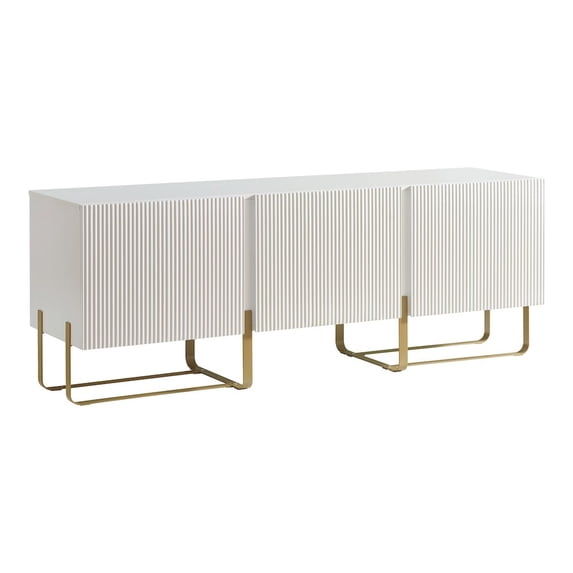 Furniture of America Haft Modern Wood 3-Cabinet TV Stand - Walmart.com