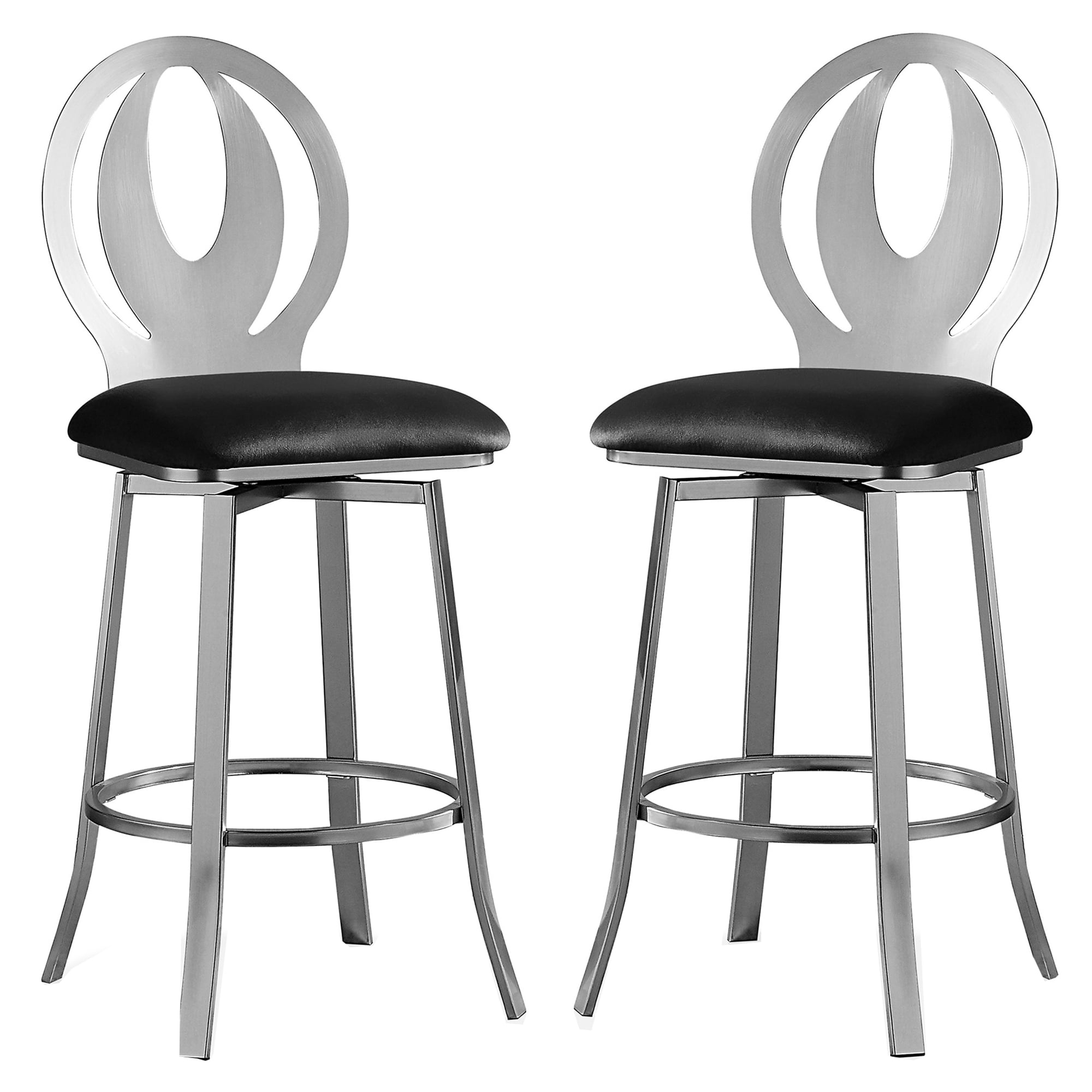 Harper Metal 29H Round-Back Barstool - Modern Swivel Barstools ...