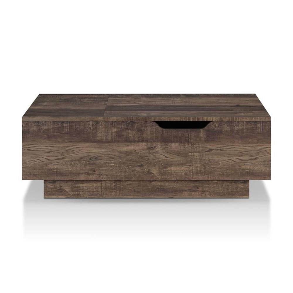 Furniture of America Harsin Wood Lift-Top Coffee Table in Reclaimed Oak ...