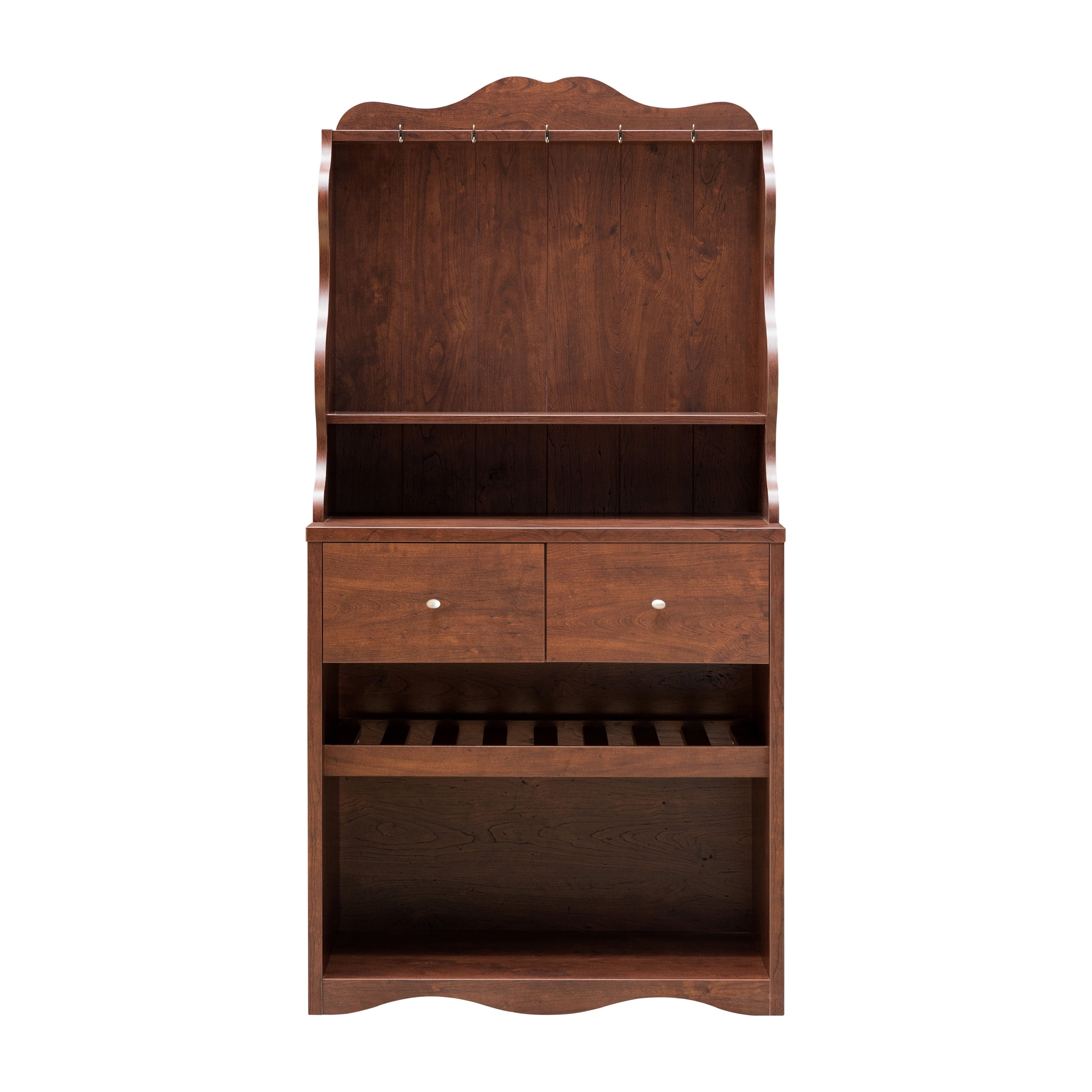 Furniture of America Hazleton Multi-Storage Kitchen Cabinet, Walnut ...