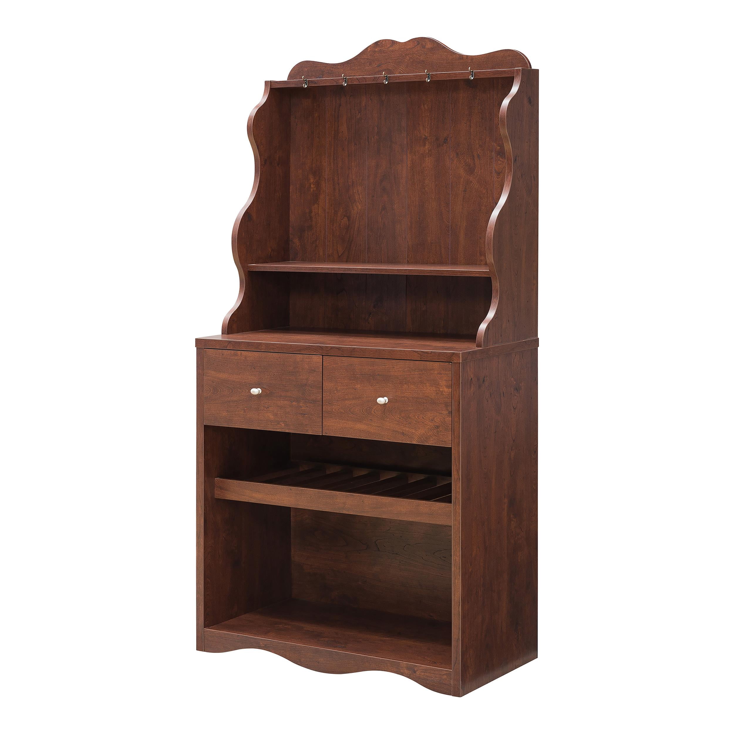 Furniture of America Rustic Kitchen Baker's Rack in Vintage Walnut with ...