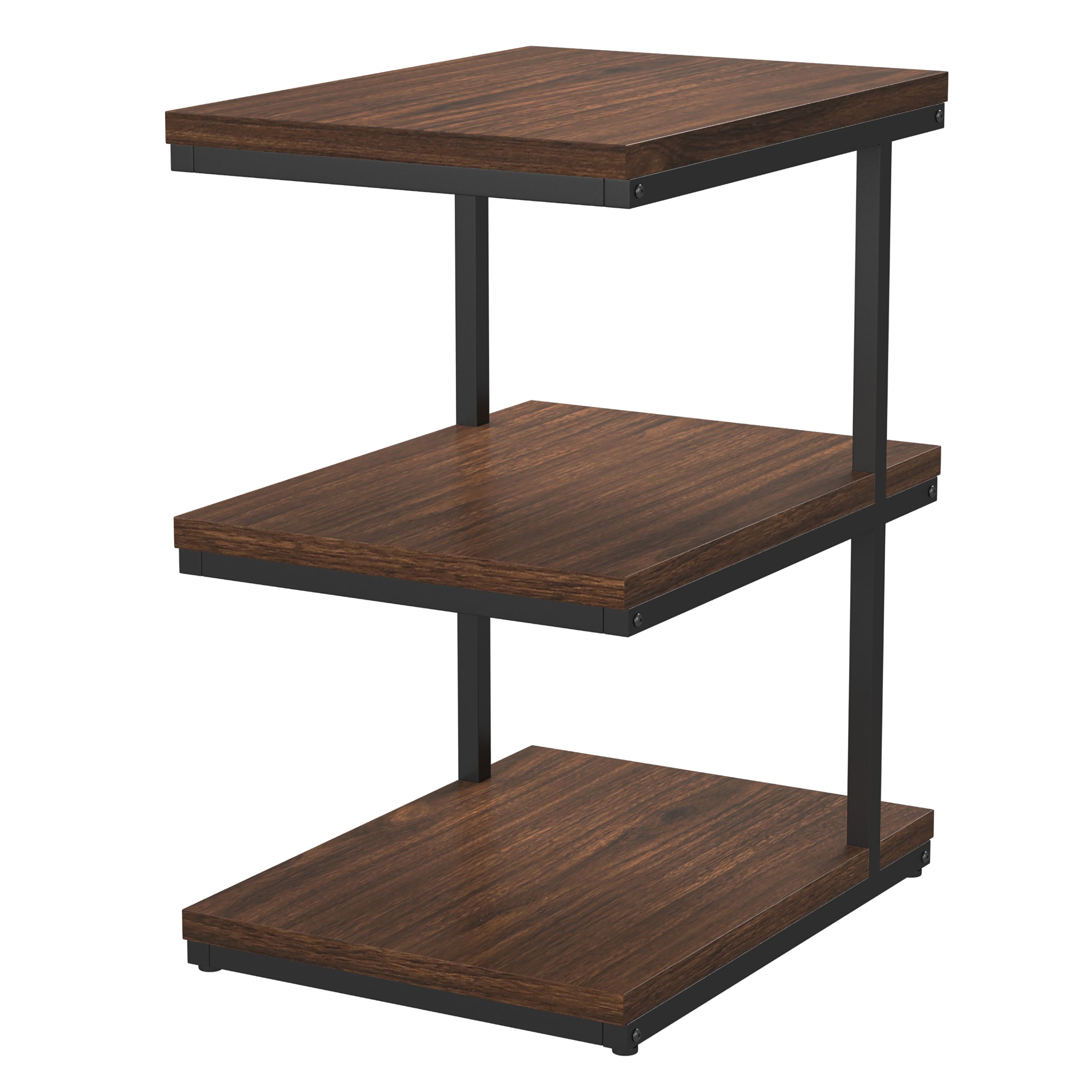 Furniture of America Hillcrest 3-Tier Side Table, Walnut - Walmart.com