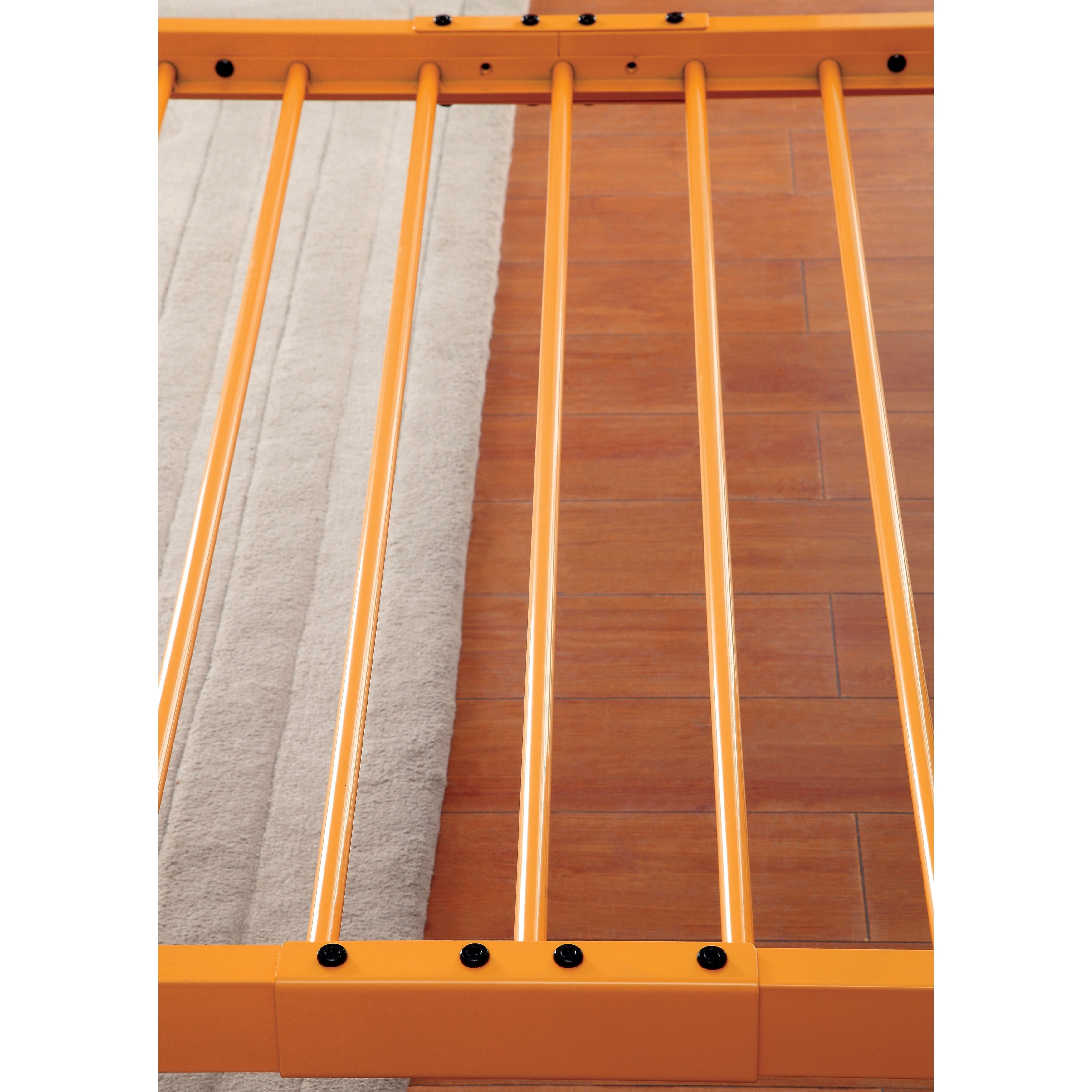 Furniture of America Hind Contemporary Full Metal Double Arch Platform Kid Bed by Orange ...