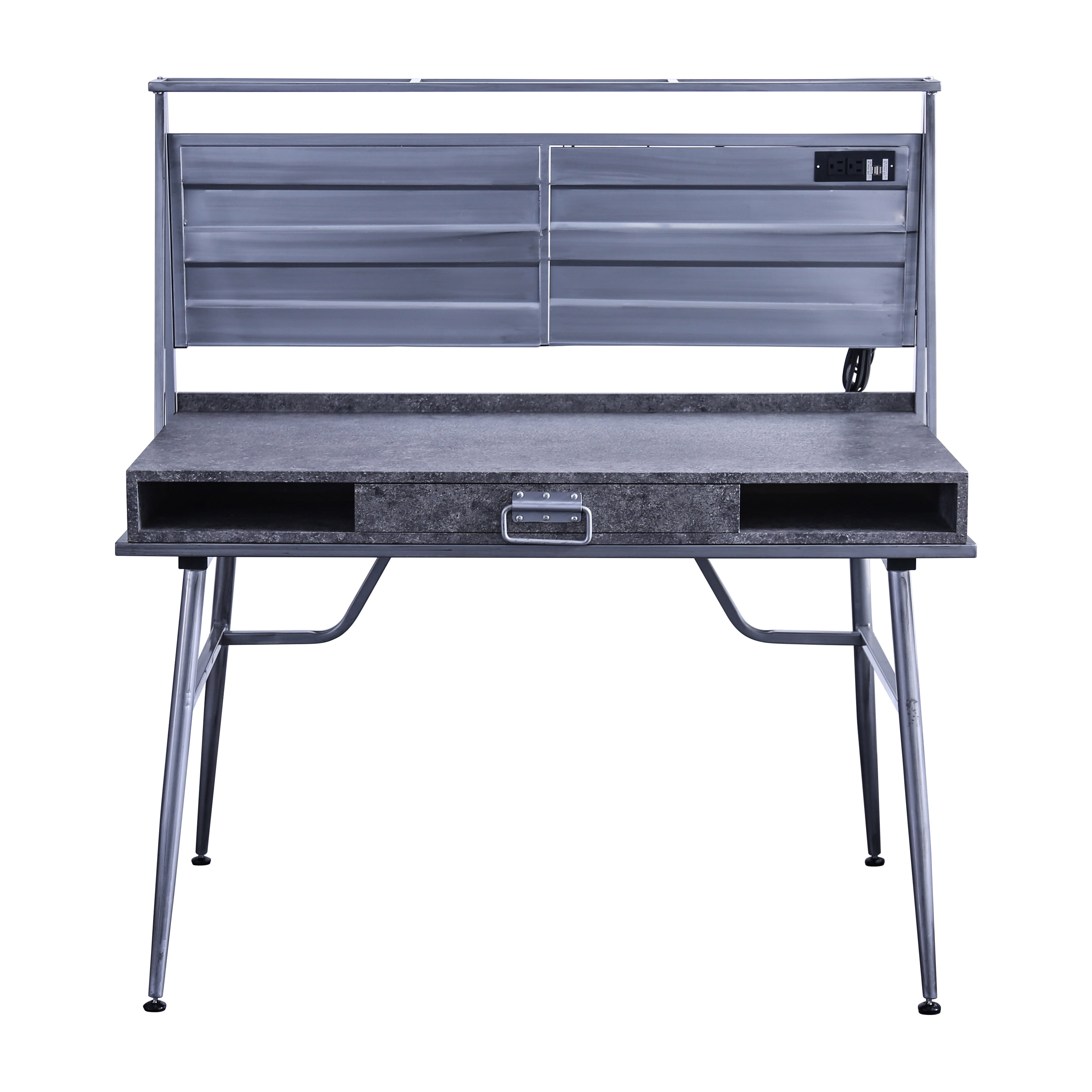 Furniture of America Jairo Industrial Metal Writing Desk with USB ...