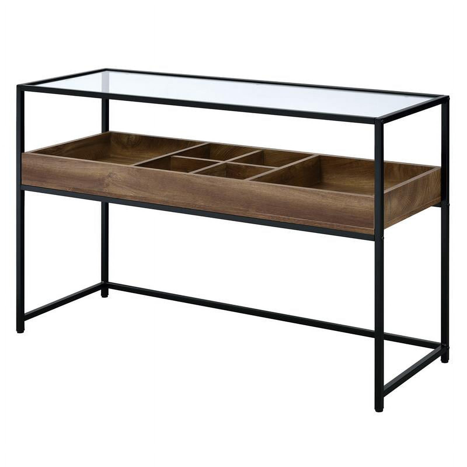 Furniture of America Jeska Rustic Metal Sofa Table with Storage in ...