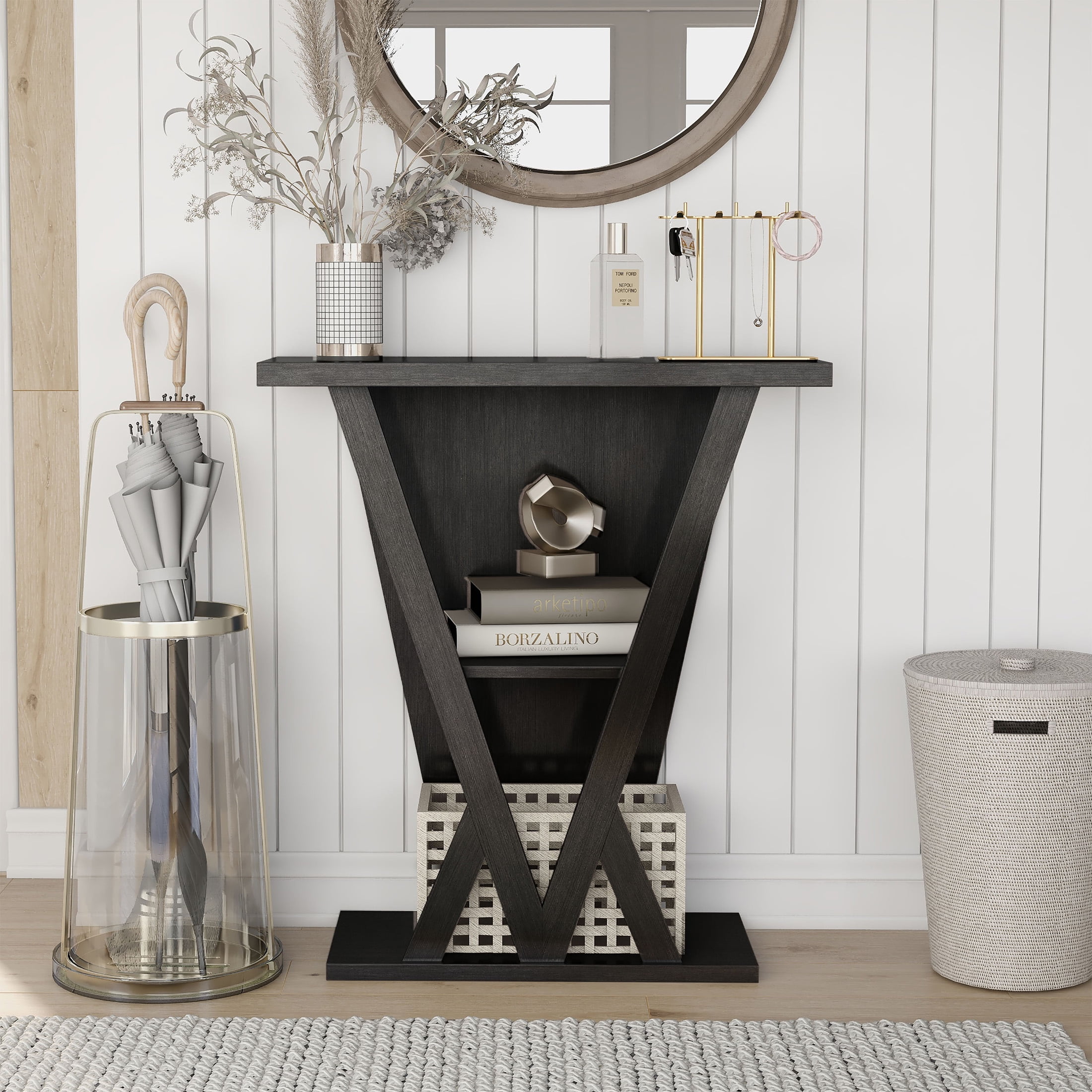 Free Shipping! Furniture of America Jorga 2-Shelf Minimalist Console ...