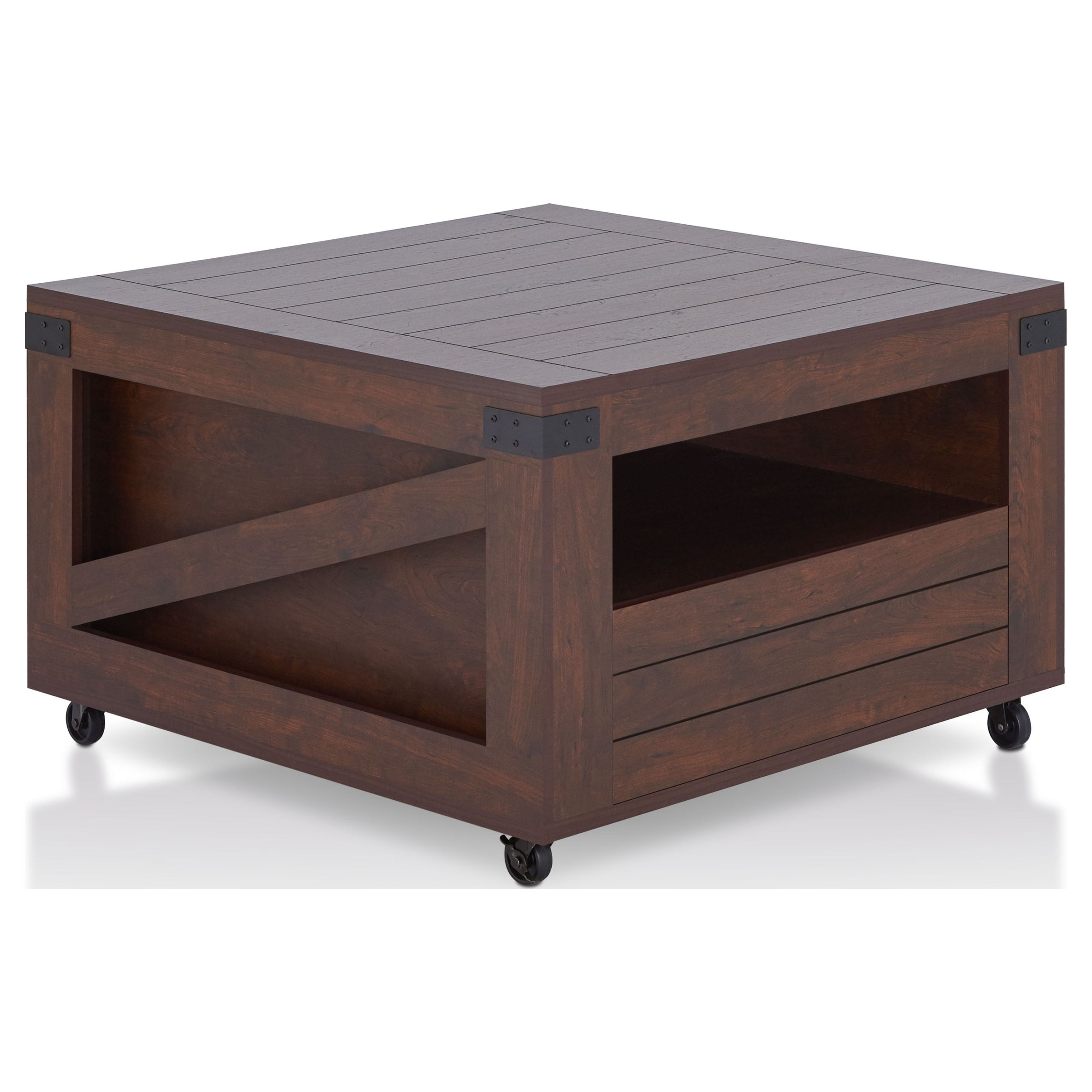 Furniture of America Kala Industrial 32-inch 1-Shelf Coffee Table by ...