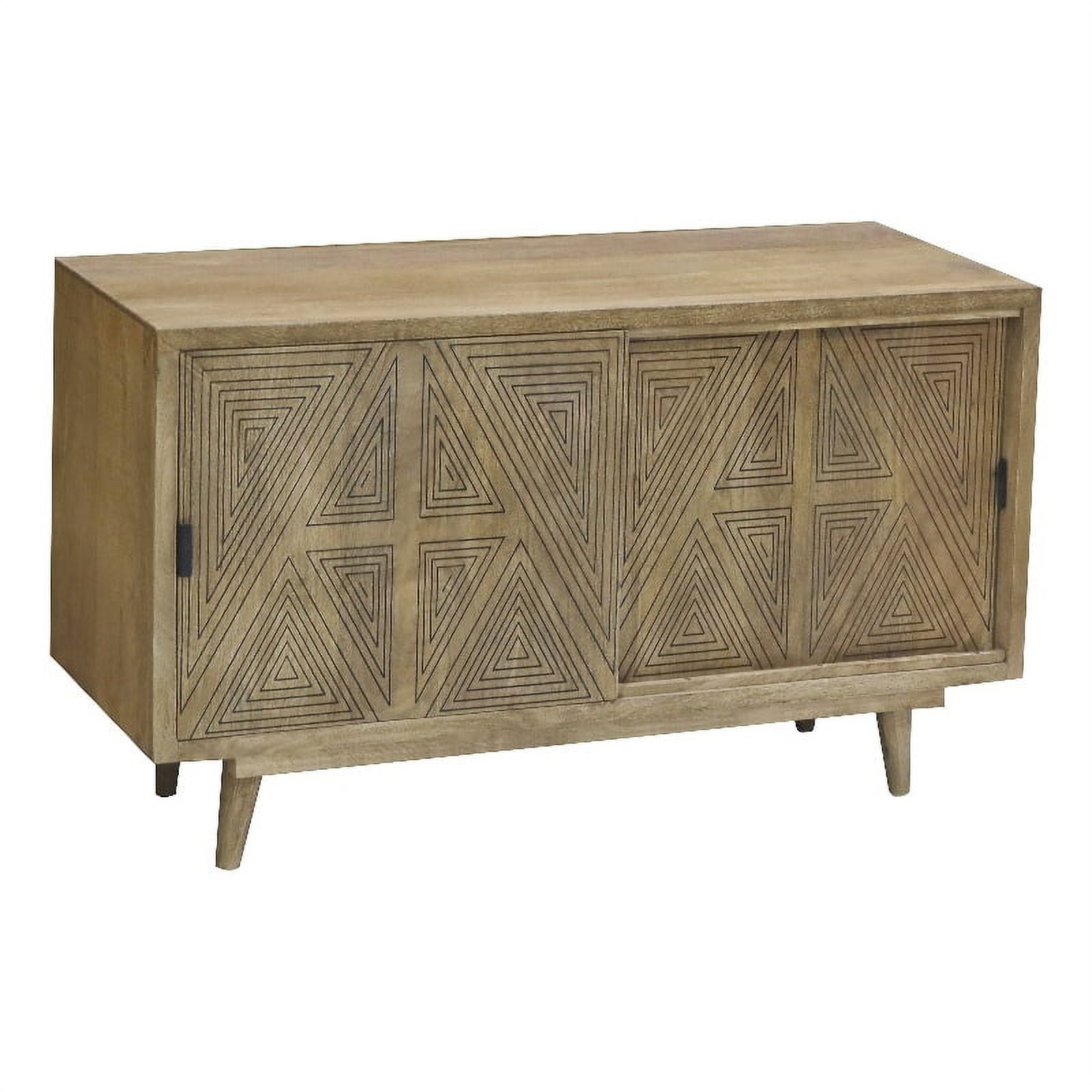 Furniture of America Kanan Art Deco Solid Wood Sliding Door Buffet in ...