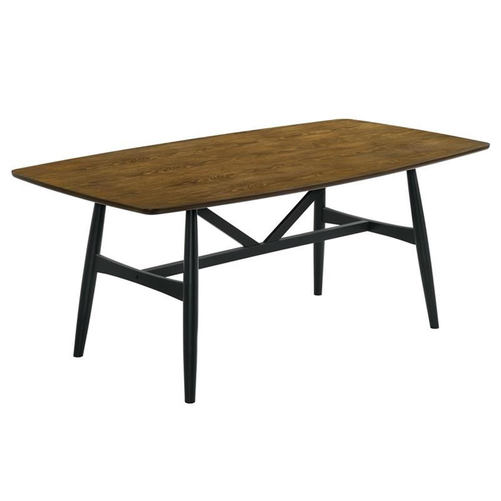 Furniture of America Kapok Solid Wood Rectangle Dining Table in Oak and ...