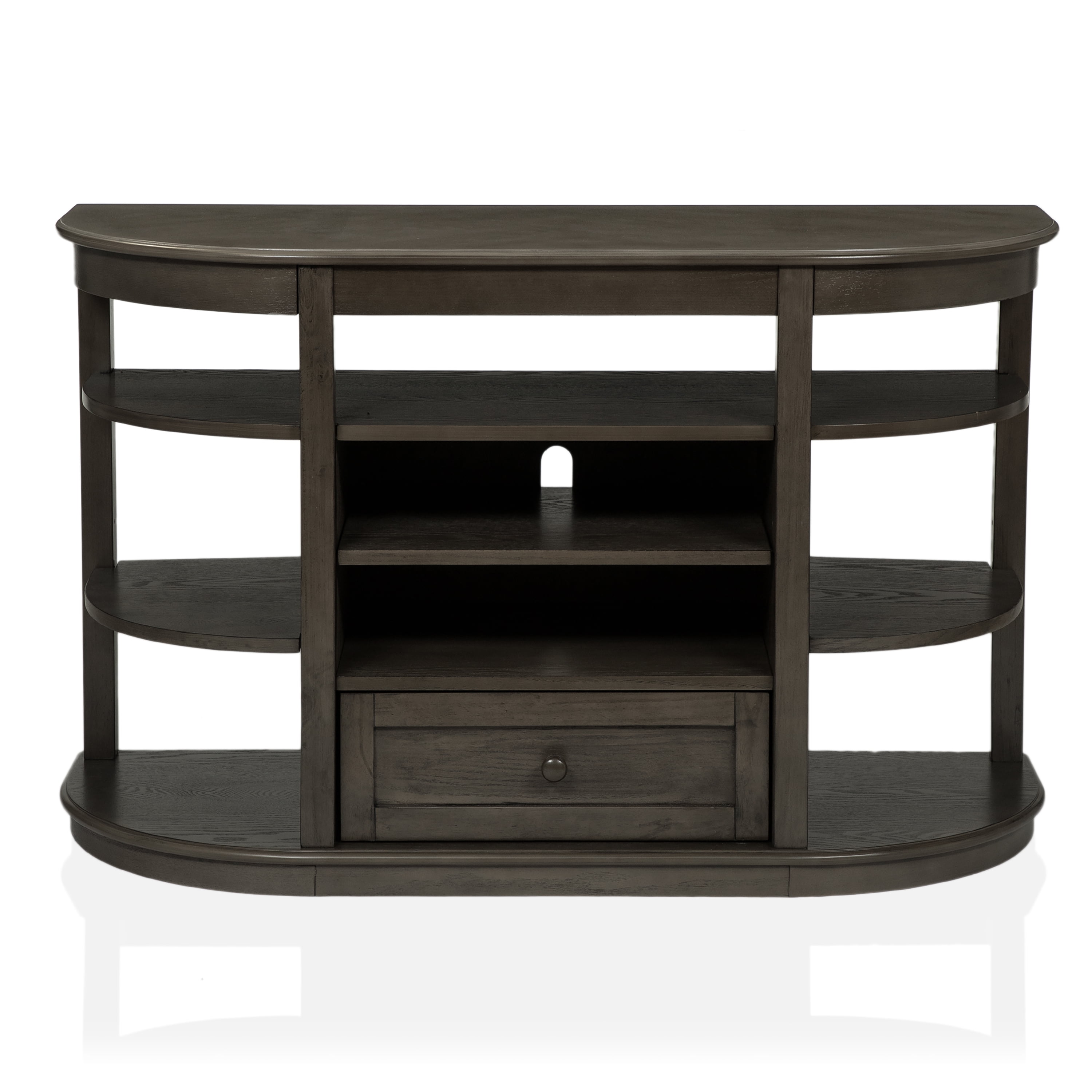 Furniture of America Kelda MDF Console Table with Shelves, Brown ...