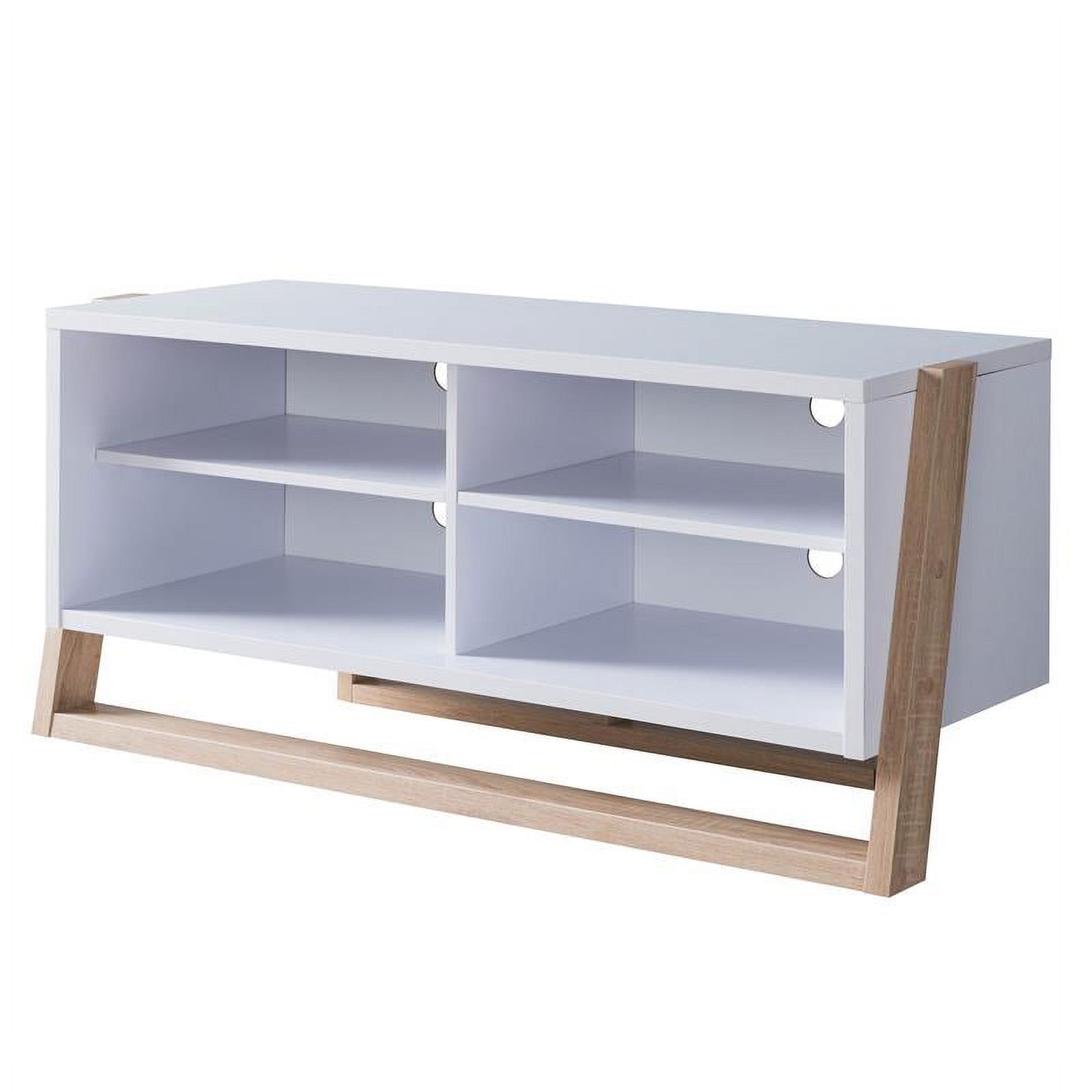 Furniture of America Kente Contemporary Wood 4-Shelf TV Stand in ...