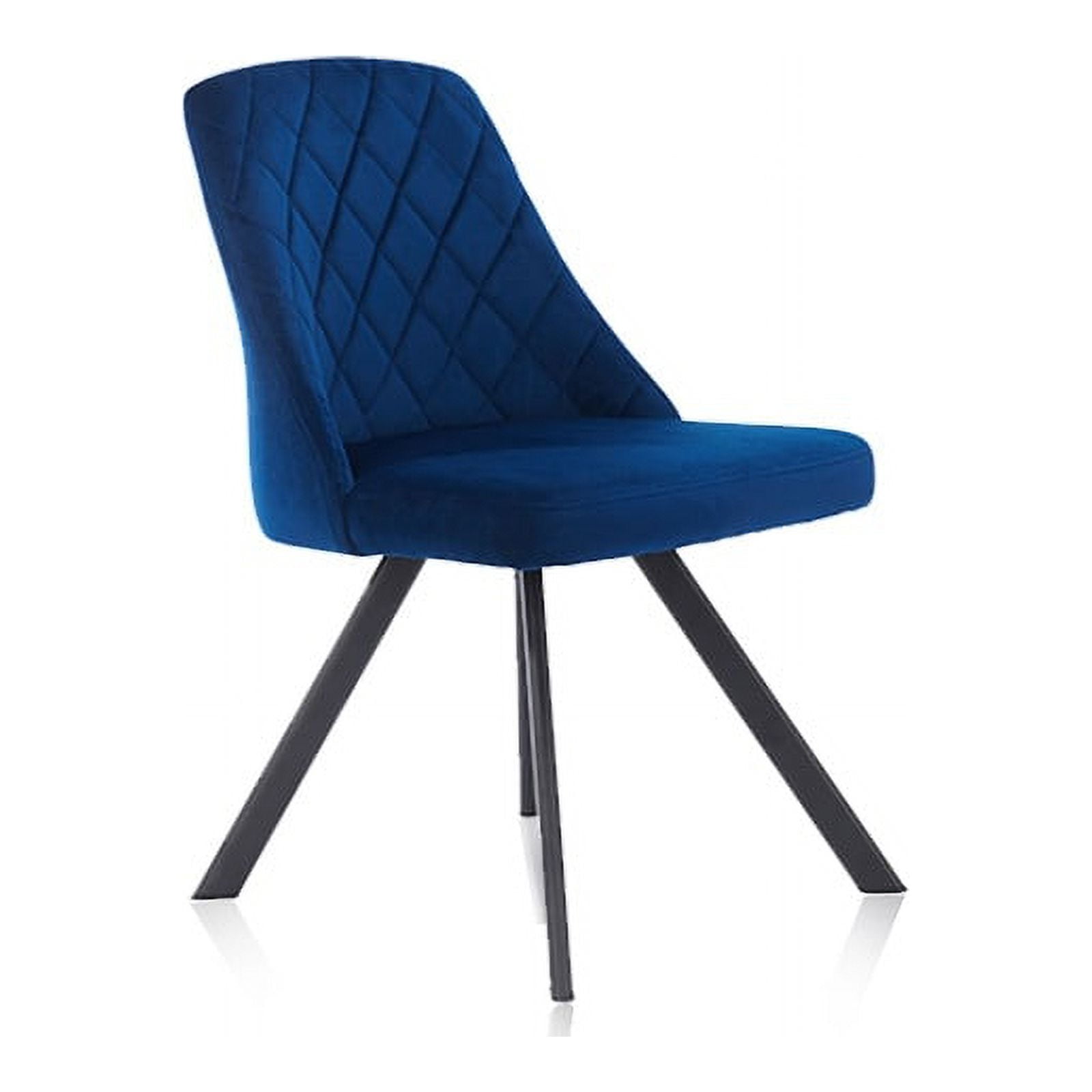 Furniture of America Kirk Mid-Century Modern Fabric Padded Diamond Stitch Pattern Dining Chairs ...