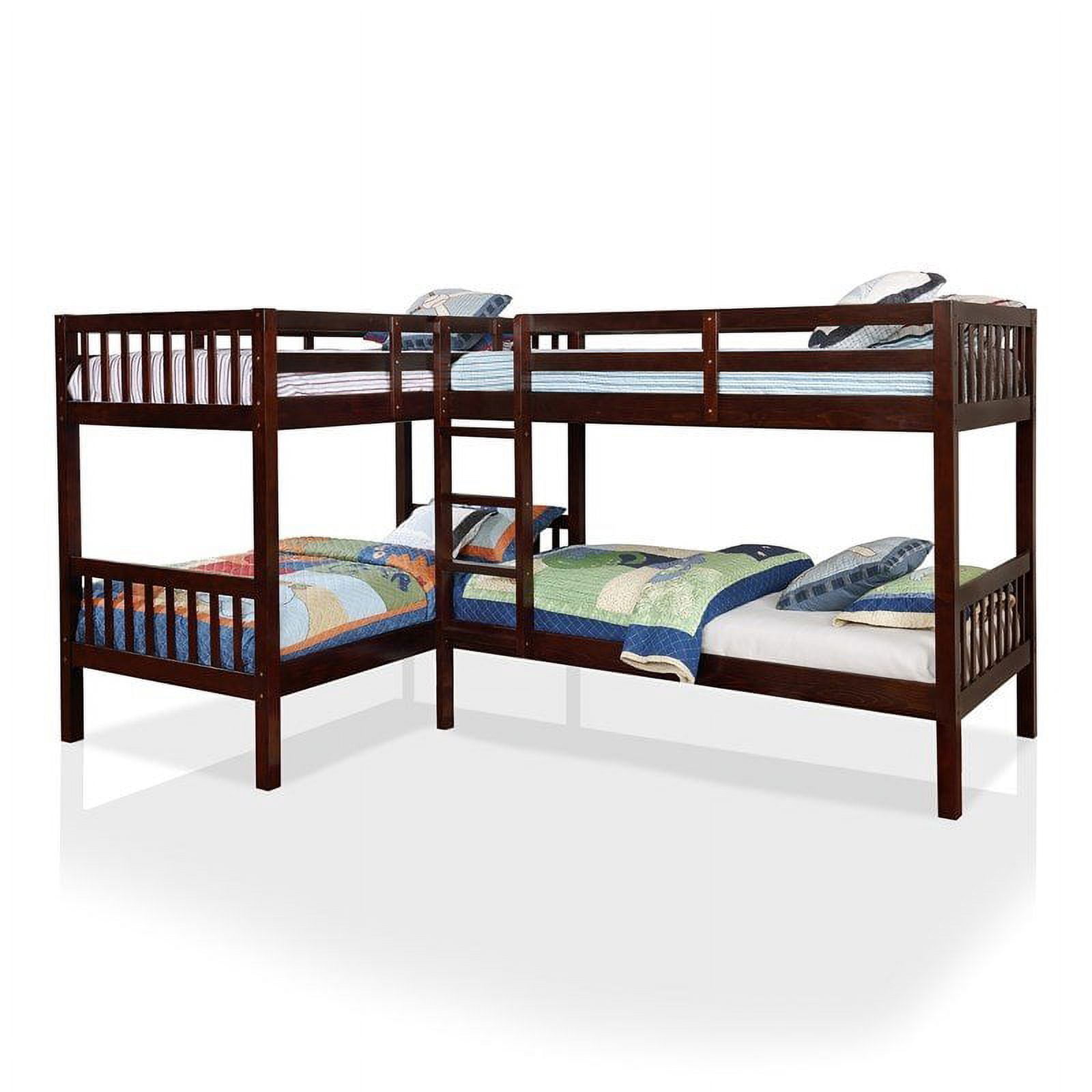 Furniture of America Langle Transitional Solid Wood Twin Bunk Bed in ...
