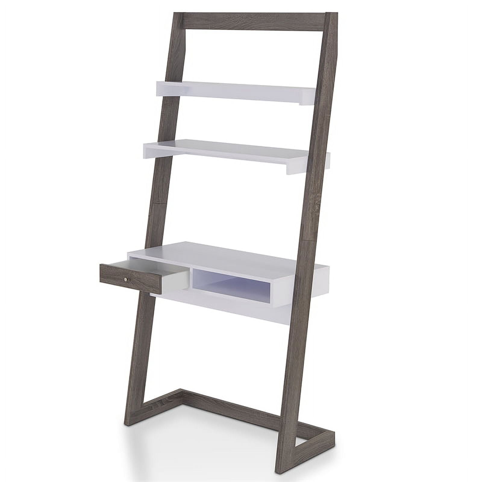 Furniture of America Lazlo Wood Writing Desk with Shelves in Distressed ...