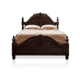 Furniture of America Leonora Wood Panel Bed, California King, Cherry ...