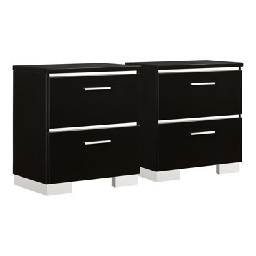 Furniture of America Amana Adult Modern 2-Drawer Nightstand, White ...