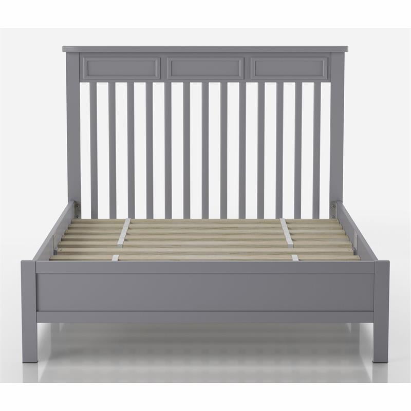 Furniture of America Loppet Solid Wood Slatted Platform Full Bed in ...