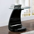 Furniture of America Maore Glass Top End Table, Black - Walmart.com
