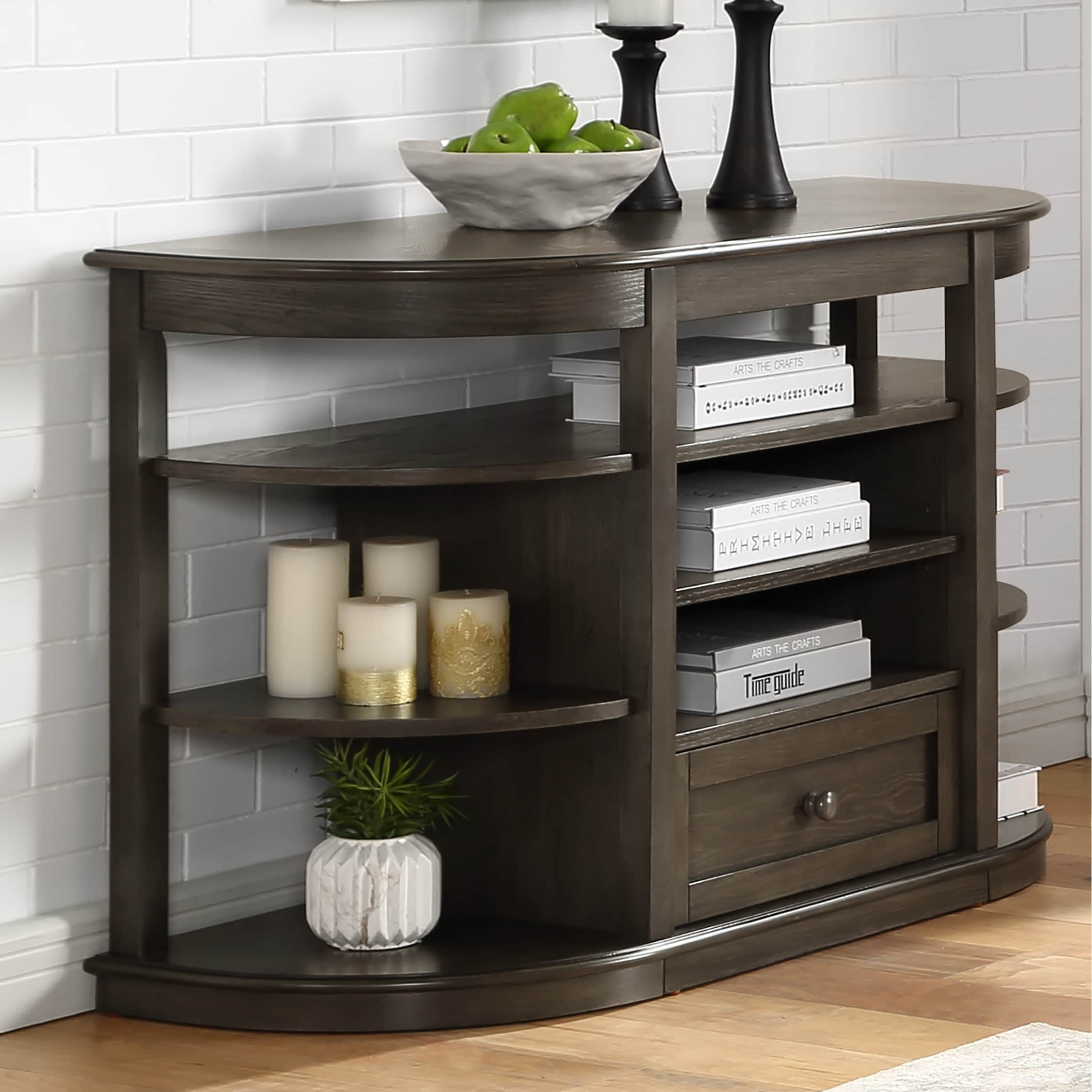 Furniture of America Marquess Transitional Grey 48-inch Rubberwood 7 ...