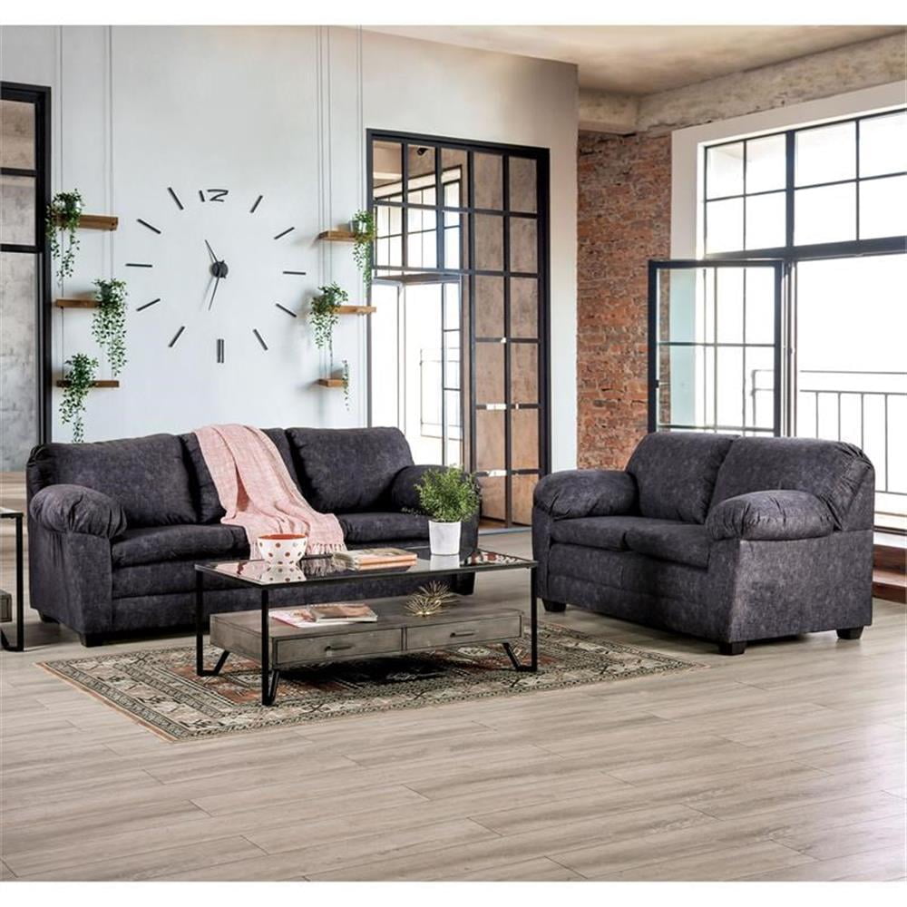 Furniture of America Matlo Contemporary Fabric 2-Piece Sofa Set in ...