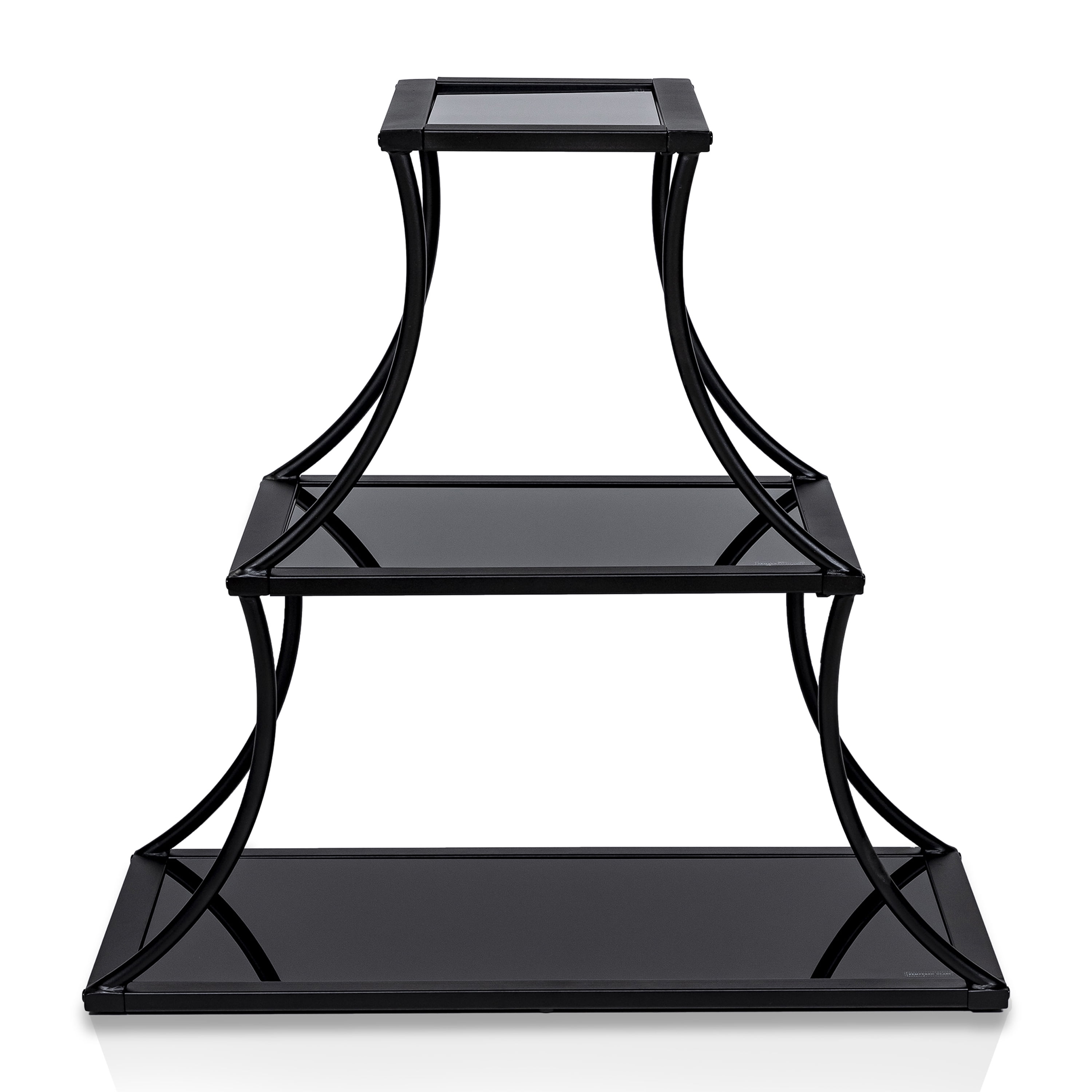 Furniture of America Murcatur Metal 3-Shelf Bookcase, Sand Black ...