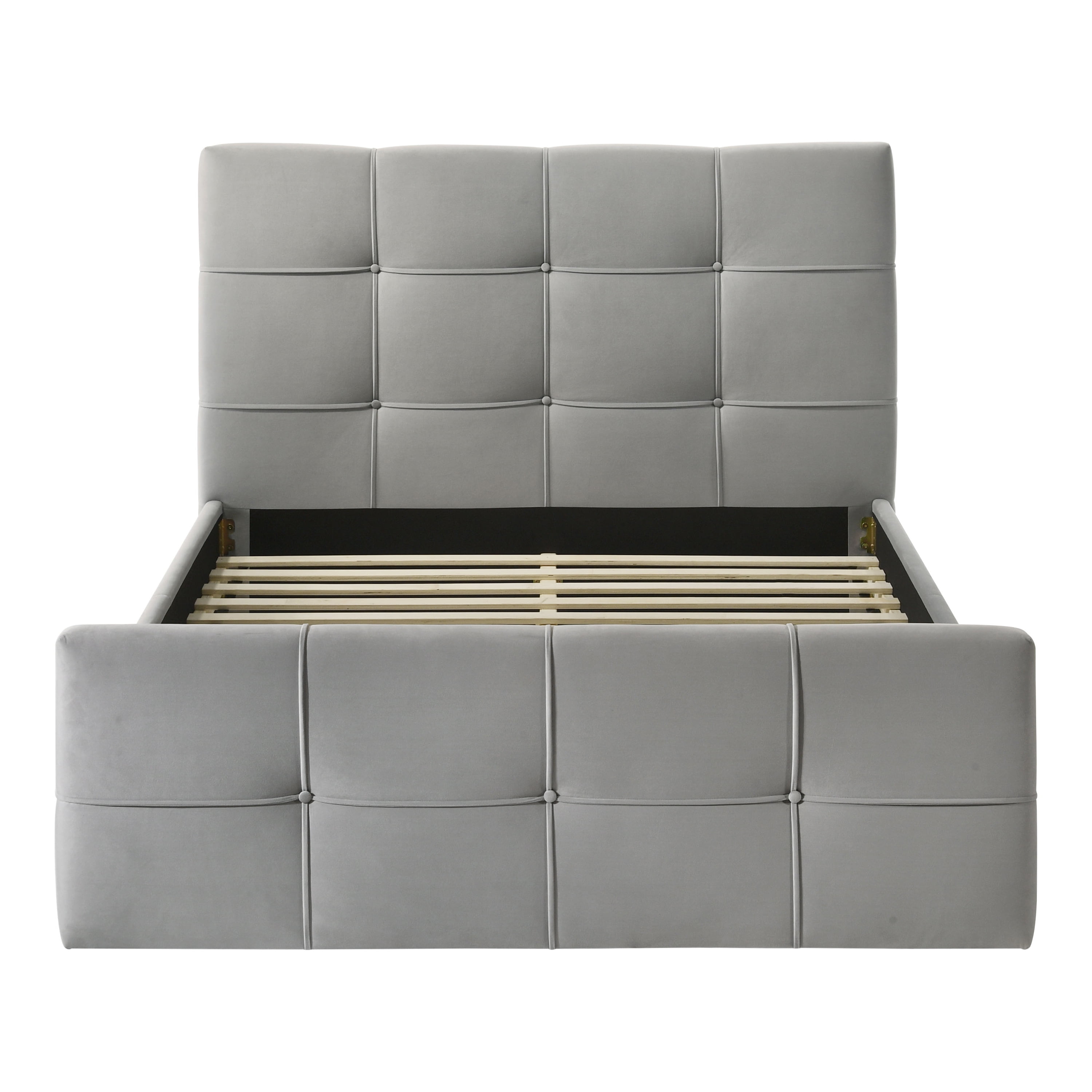 Furniture of America Neral Adult Queen Fabric Button Tufting Mattress ...