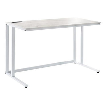 Furniture of America Allade Modern Gold 44-inch Glass Computer Desk by ...