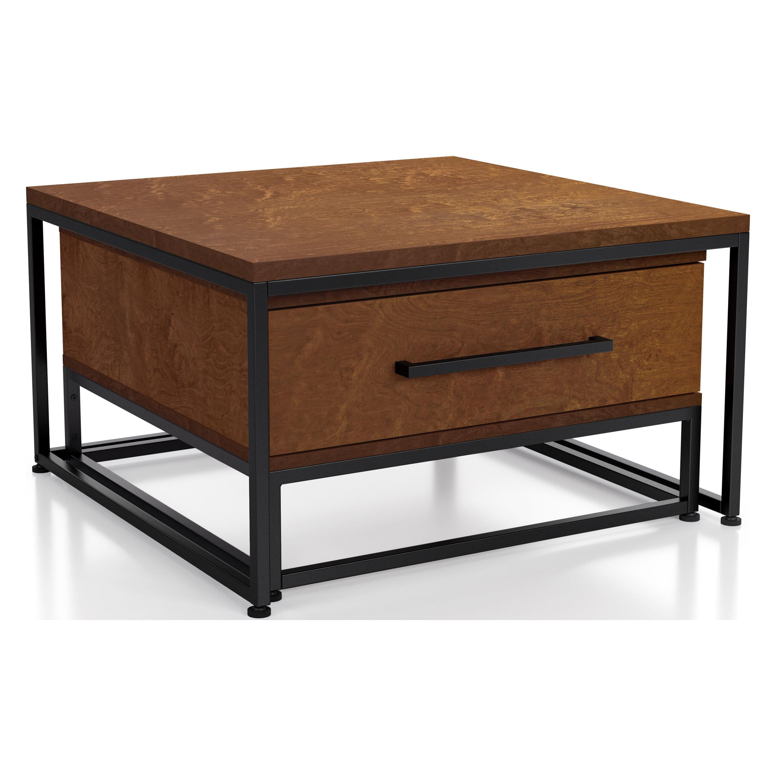 Furniture of America Noote Wood 2-Piece Nesting Tables Set with Drawer ...