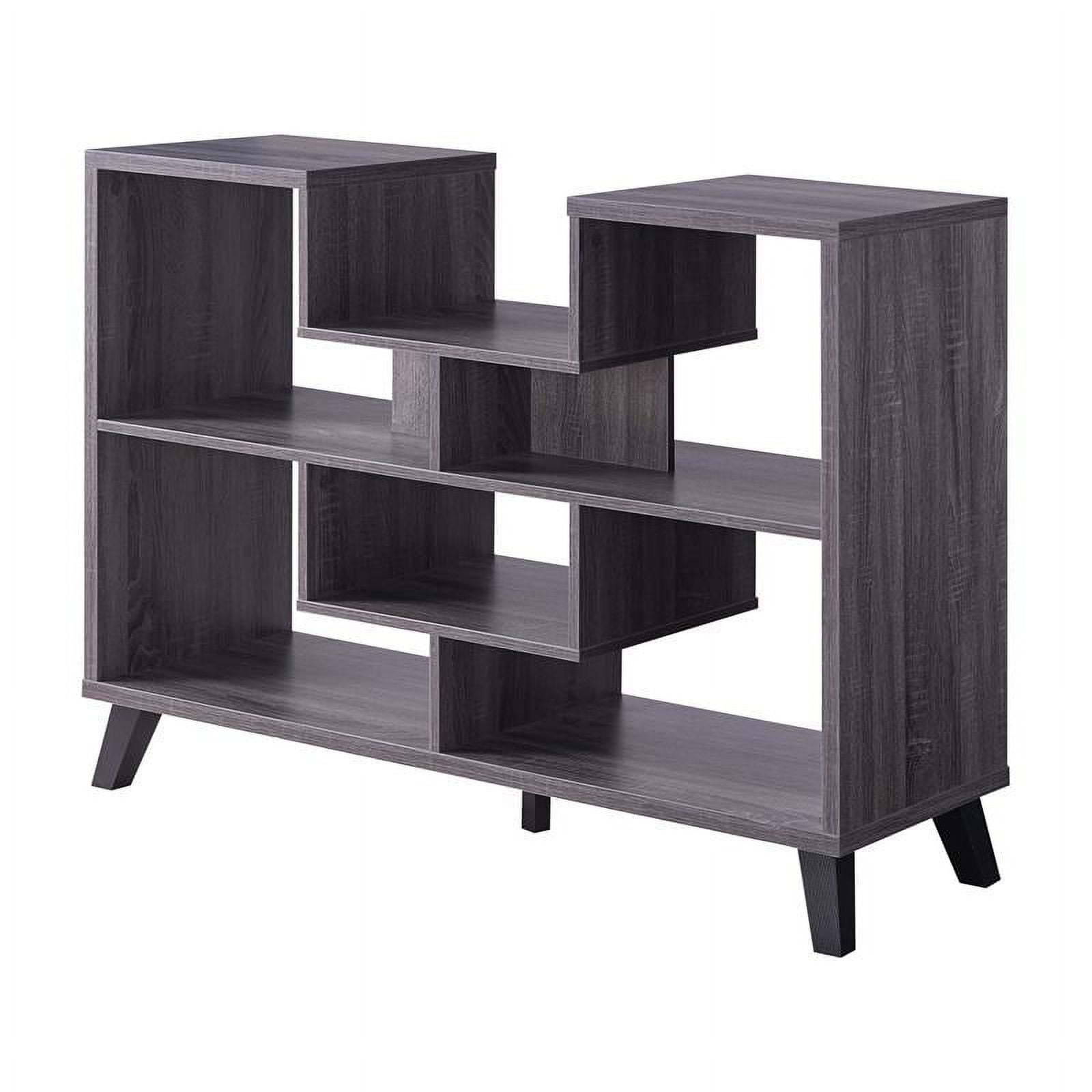 Furniture of America Nova Wood 6-Shelf Display Console Table in ...