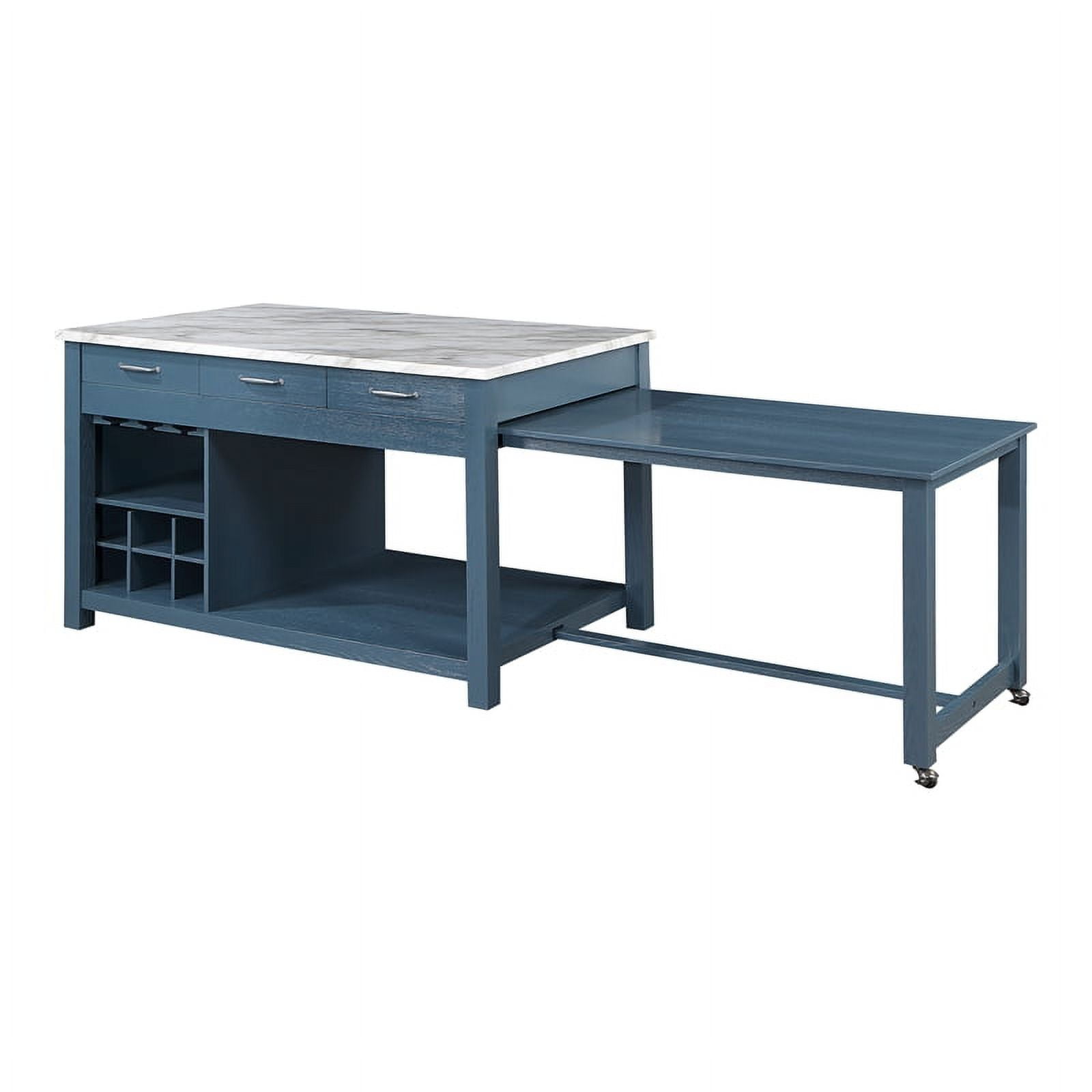 Furniture of America Olive Wood Extendable Counter Height Dining Table ...