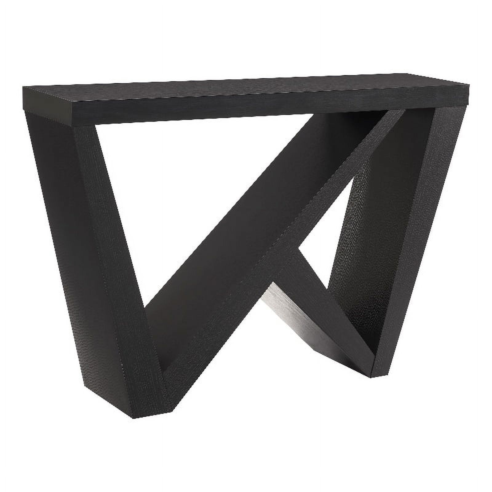 Furniture of America Ollev Wood W-Shaped Legs Console Table in Black ...
