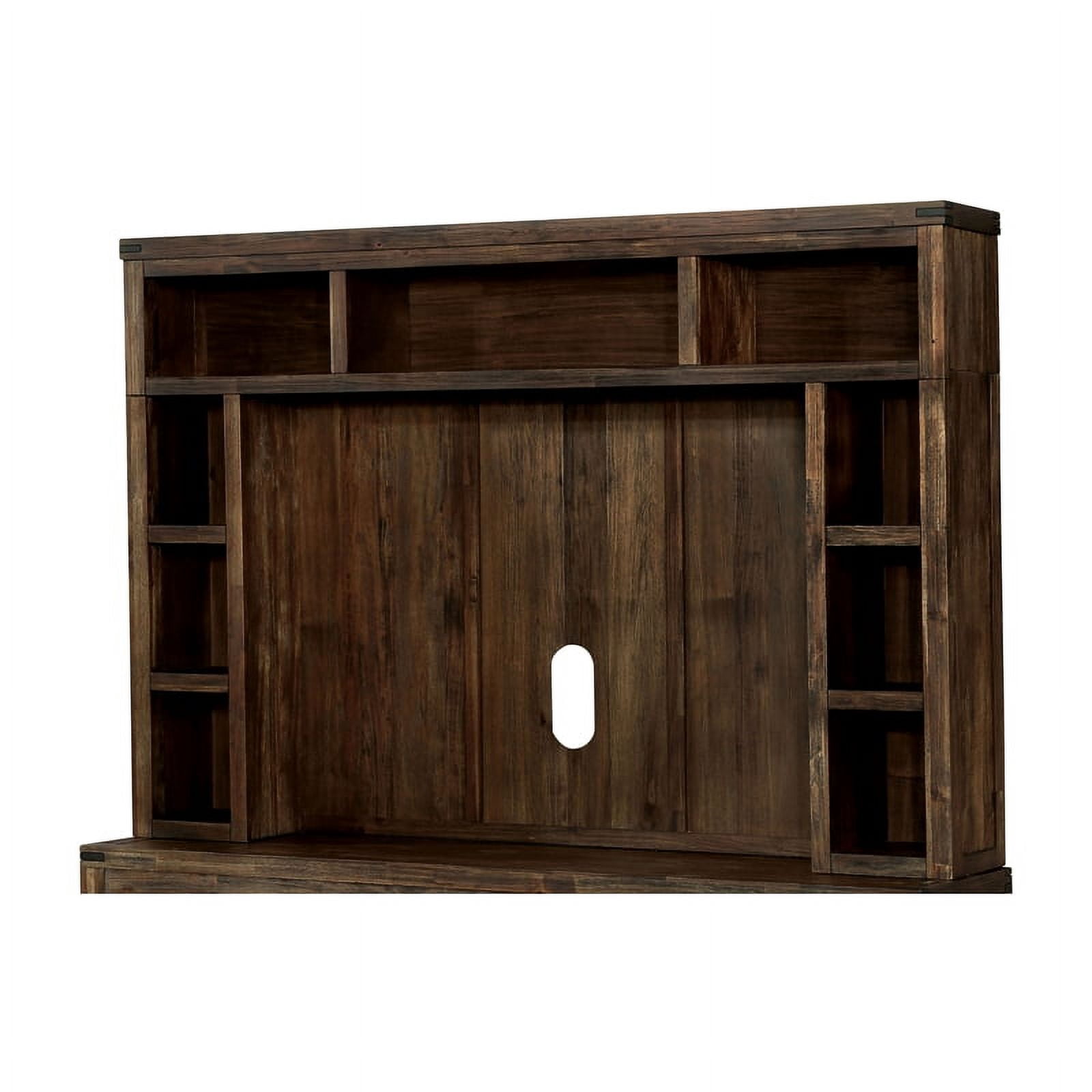 Furniture of America Otha Rustic Wood TV Hutch in Dark Walnut - Walmart.com